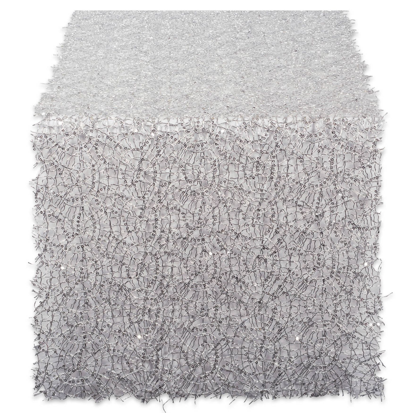 Silver Sequin Mesh Table Runner Roll | ELOQUII