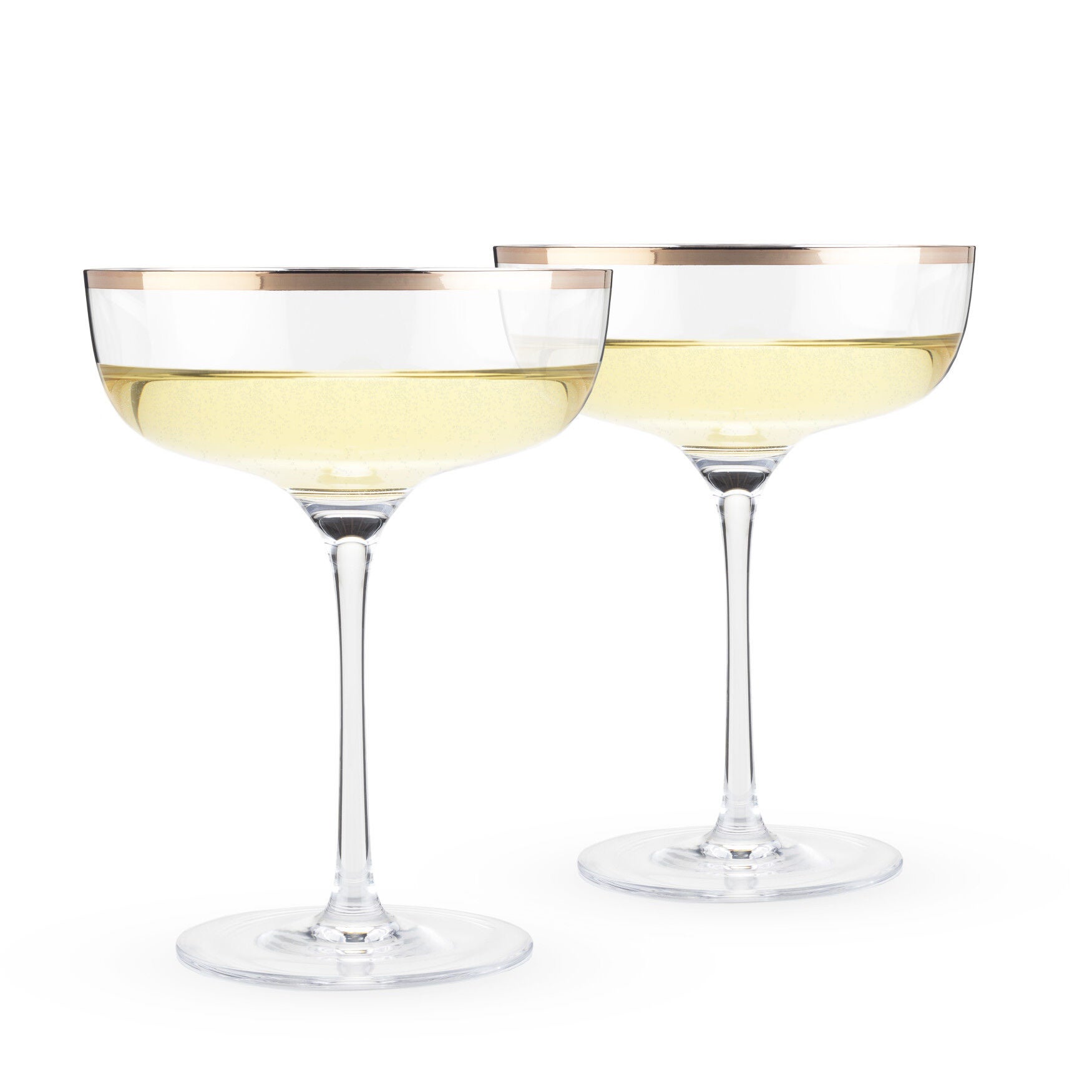 Copper Rim Crystal Coupe Set | Eloquii