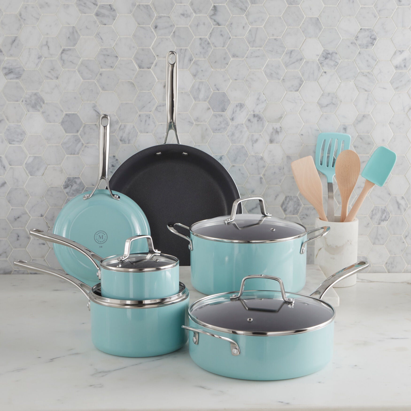 Martha Stewart 14-PC Non-stick Aluminum Cookware Set | Eloquii