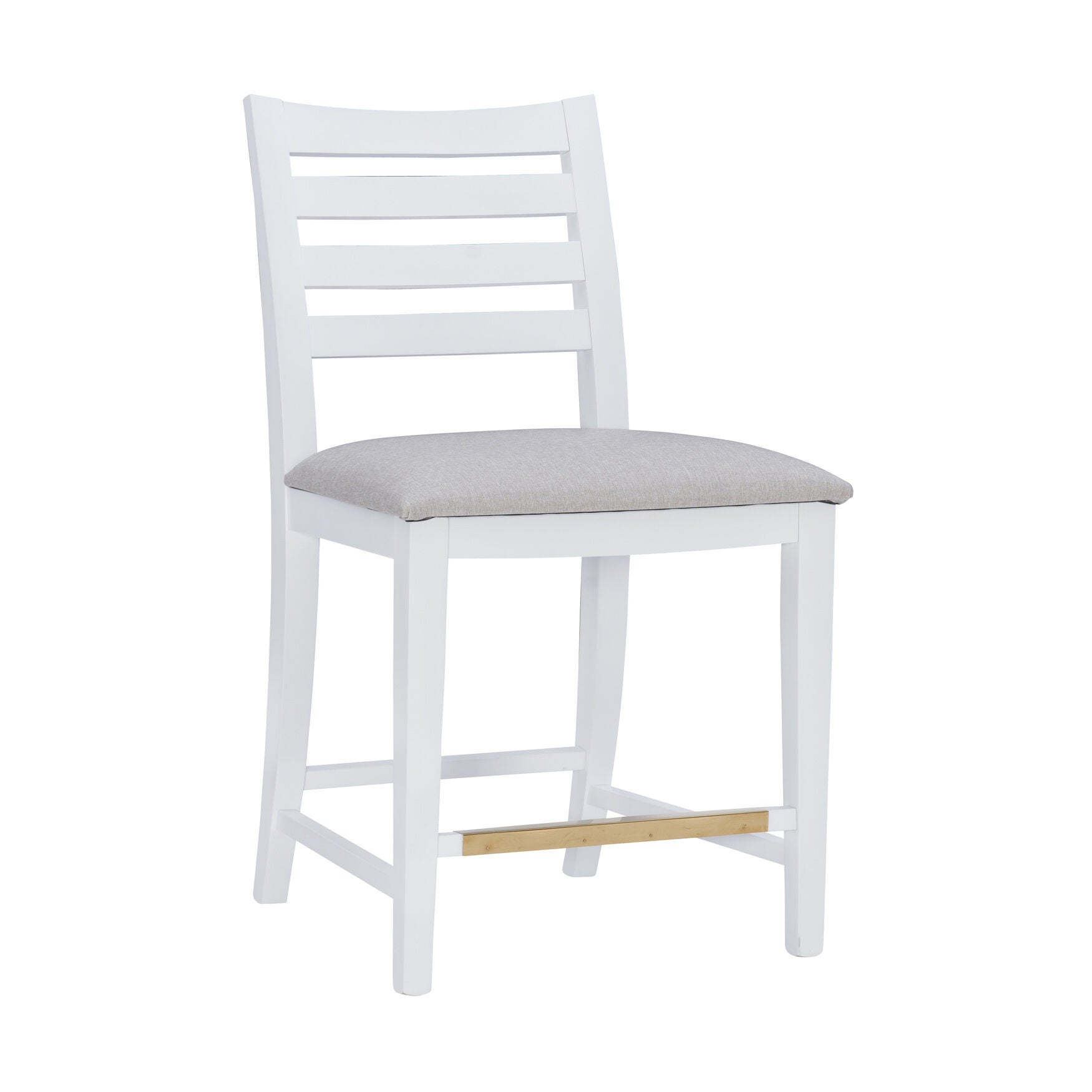 Flynn Counter Stool White Upholstered Set of 2 | Eloquii