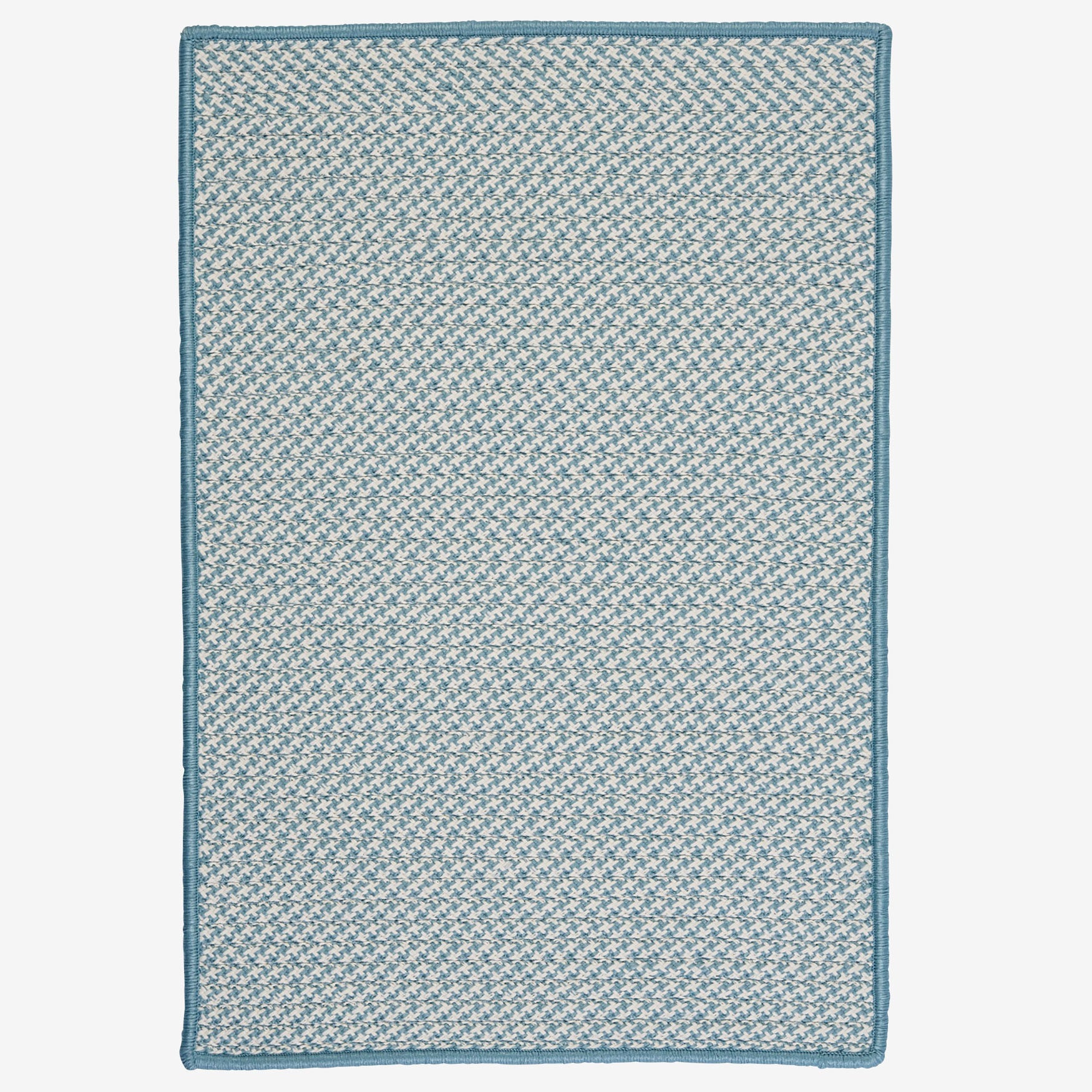 Houndstooth Twist Cloud Blue Rug | Eloquii