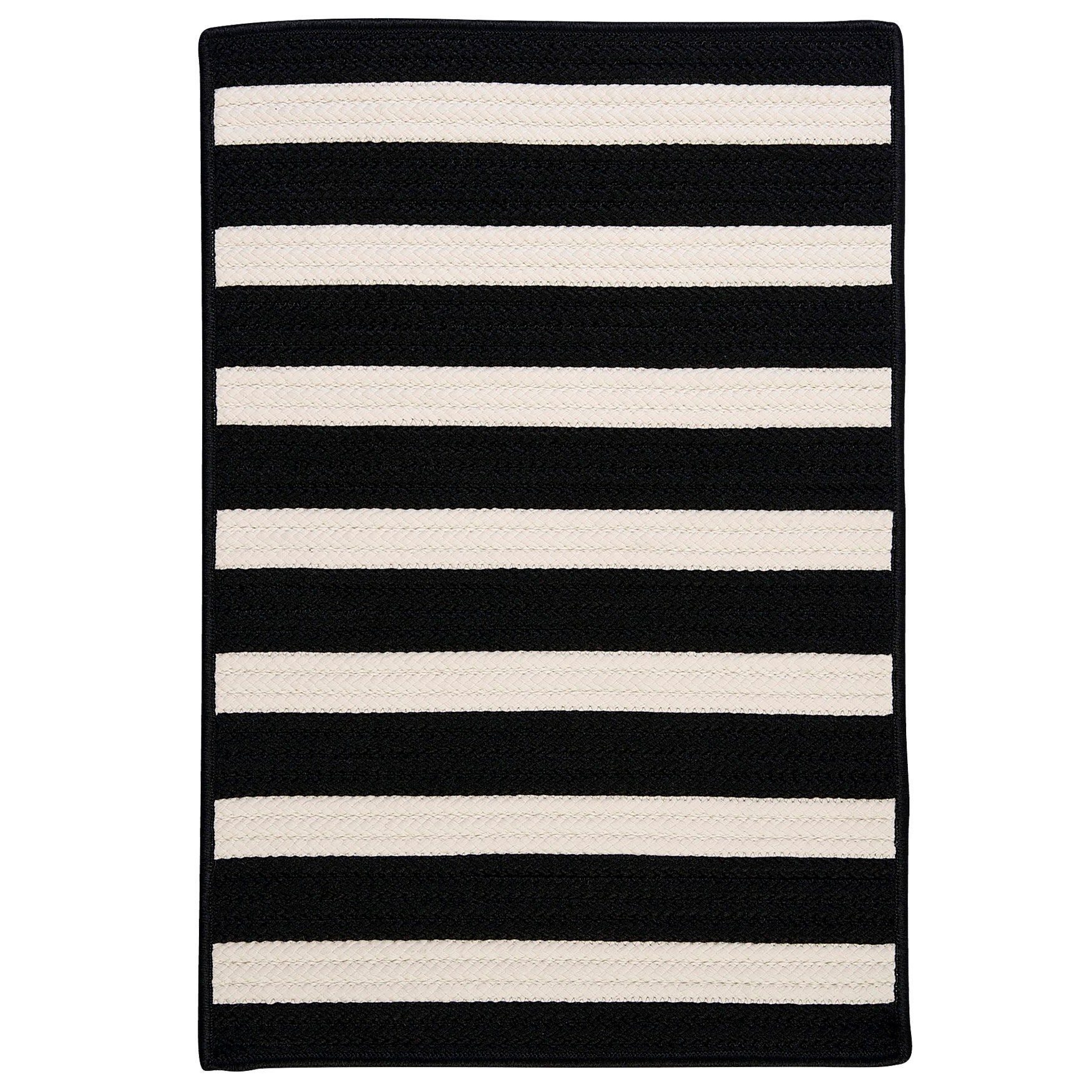 Bay Stripe Black Rug | Eloquii