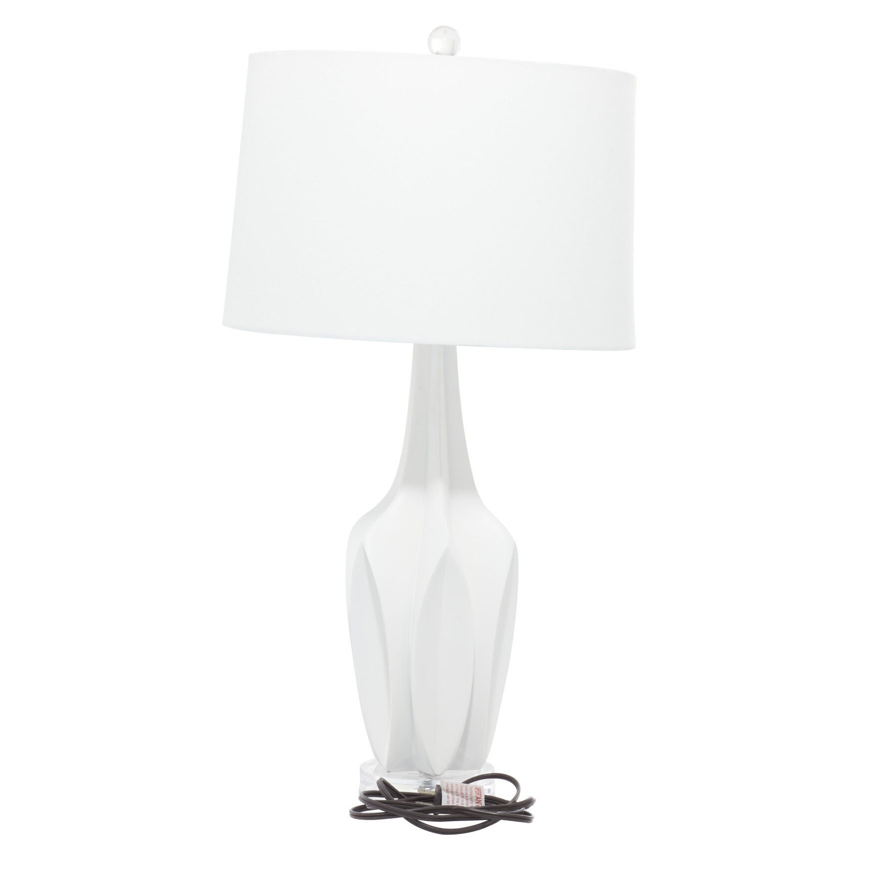 White Polystone Coastal Accent Lamp | Eloquii