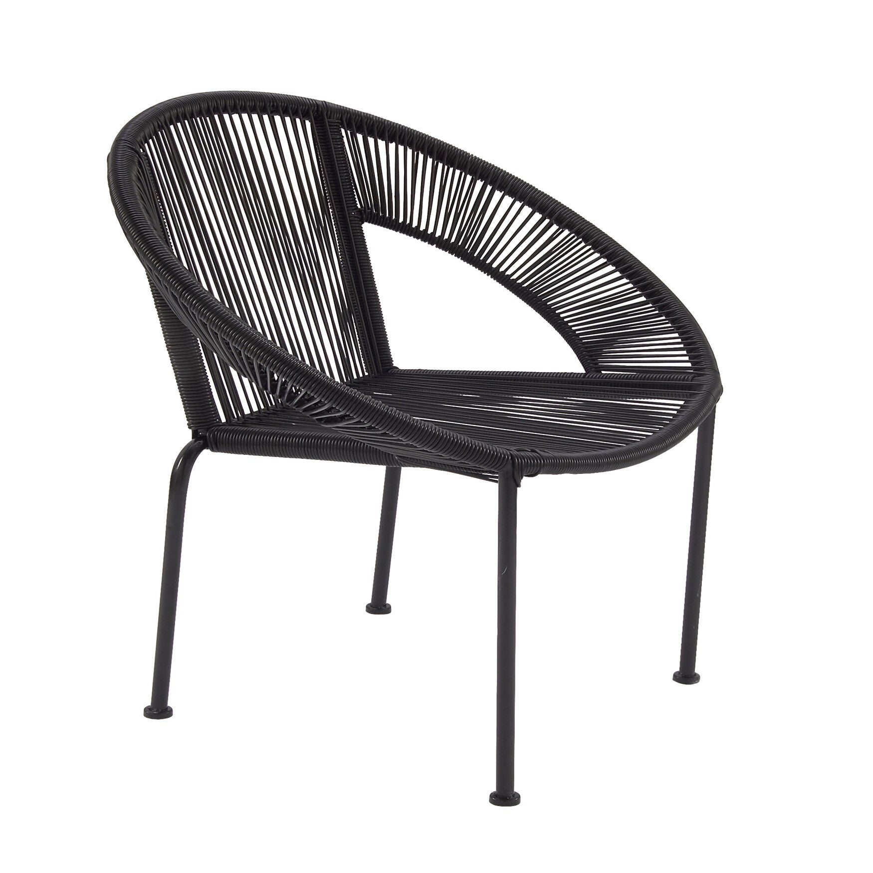 Black Metal Contemporary Outdoor Chair | Eloquii