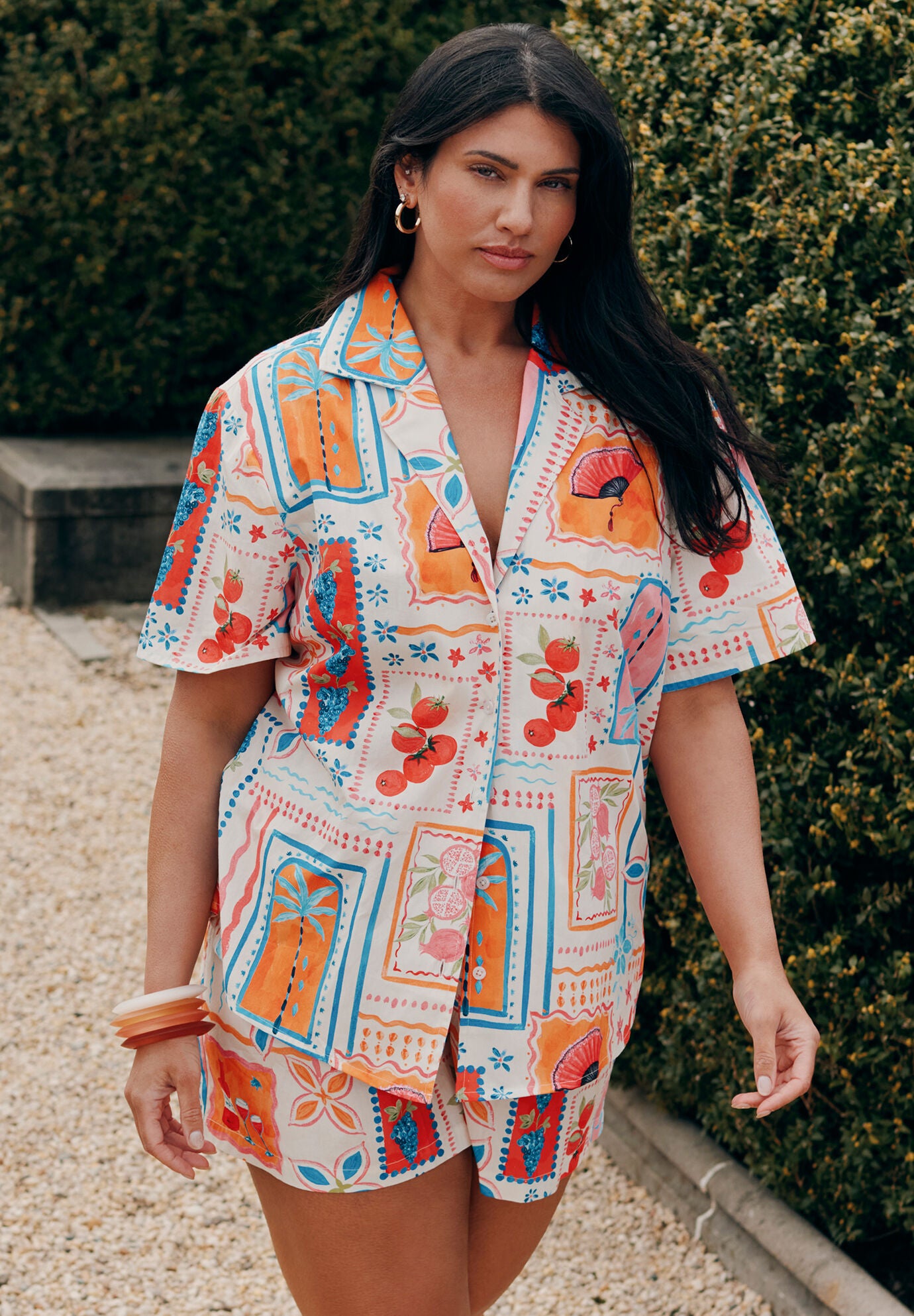 Relaxed Short Sleeve Button Down | ELOQUII