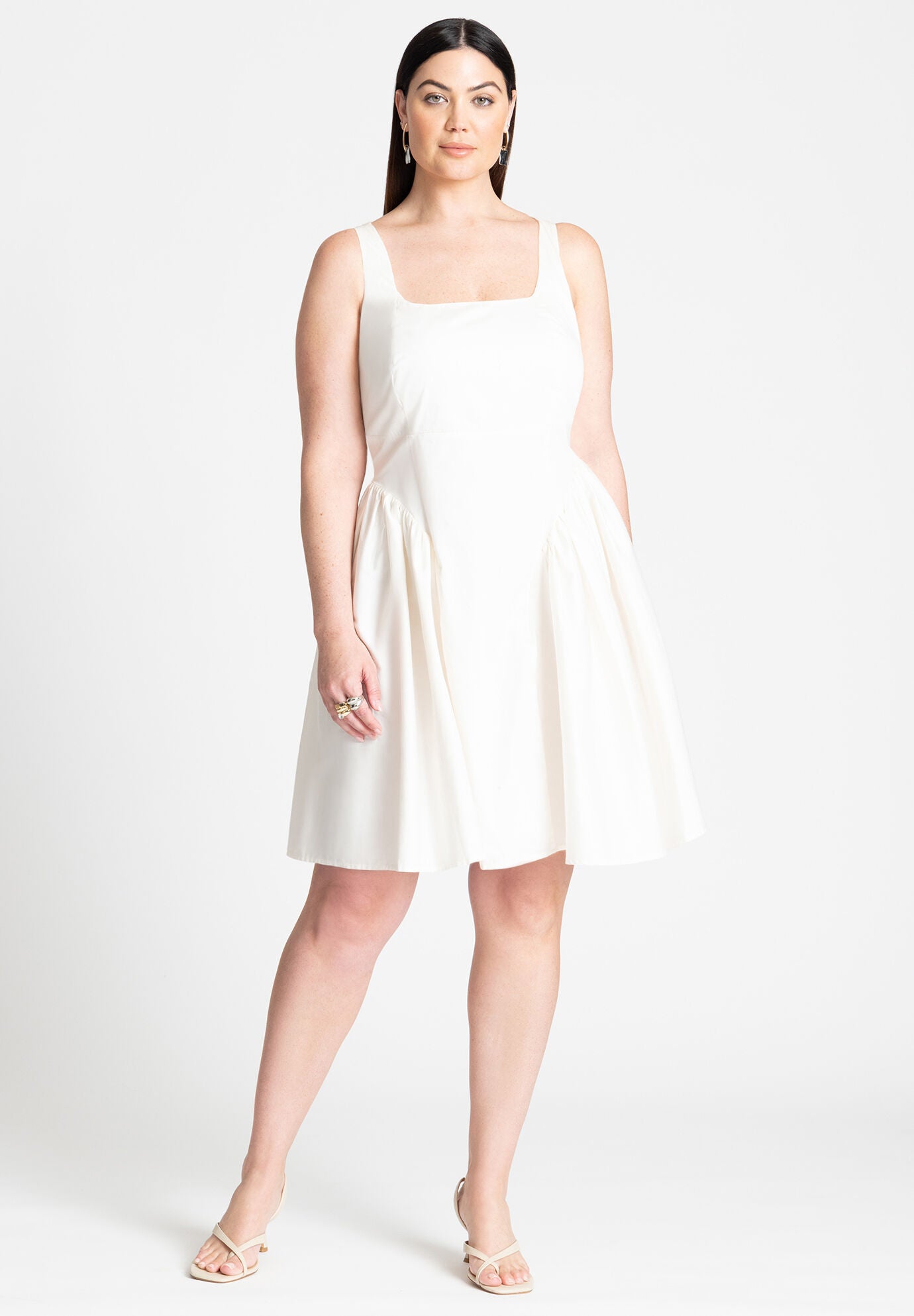 Bow Back Mini Dress – Smocked Waist Detail, Sugar Swizzle | Eloquii