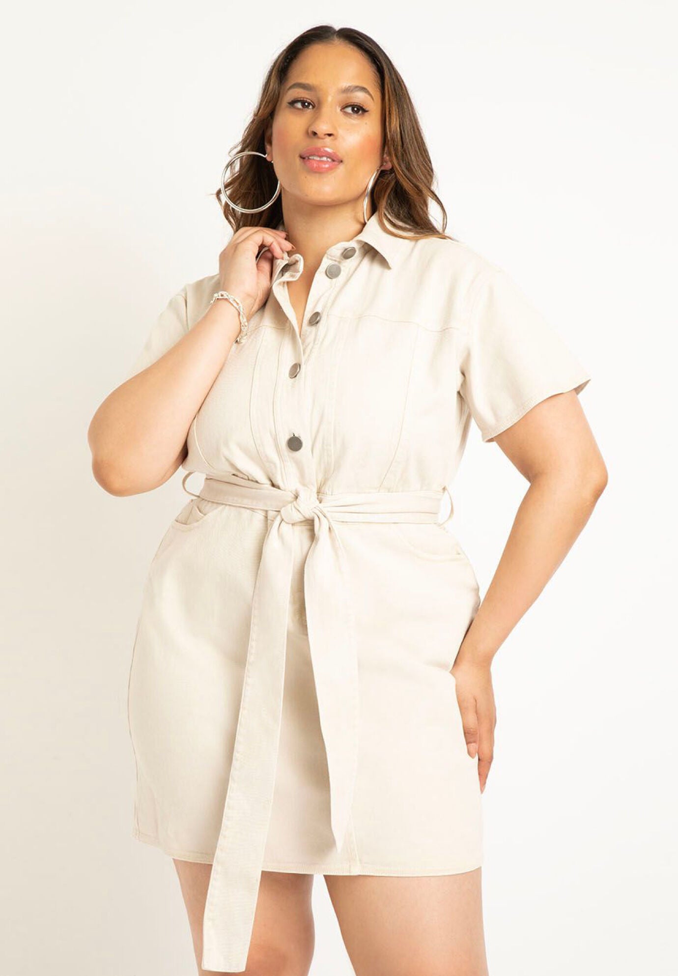 Denim Mini Dress | Eloquii