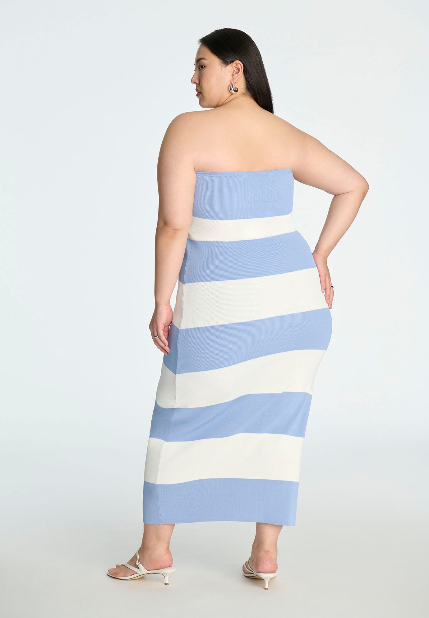 Women's Knit Tube Dress - Snug Fit, Harbor Stripe | Eloquii