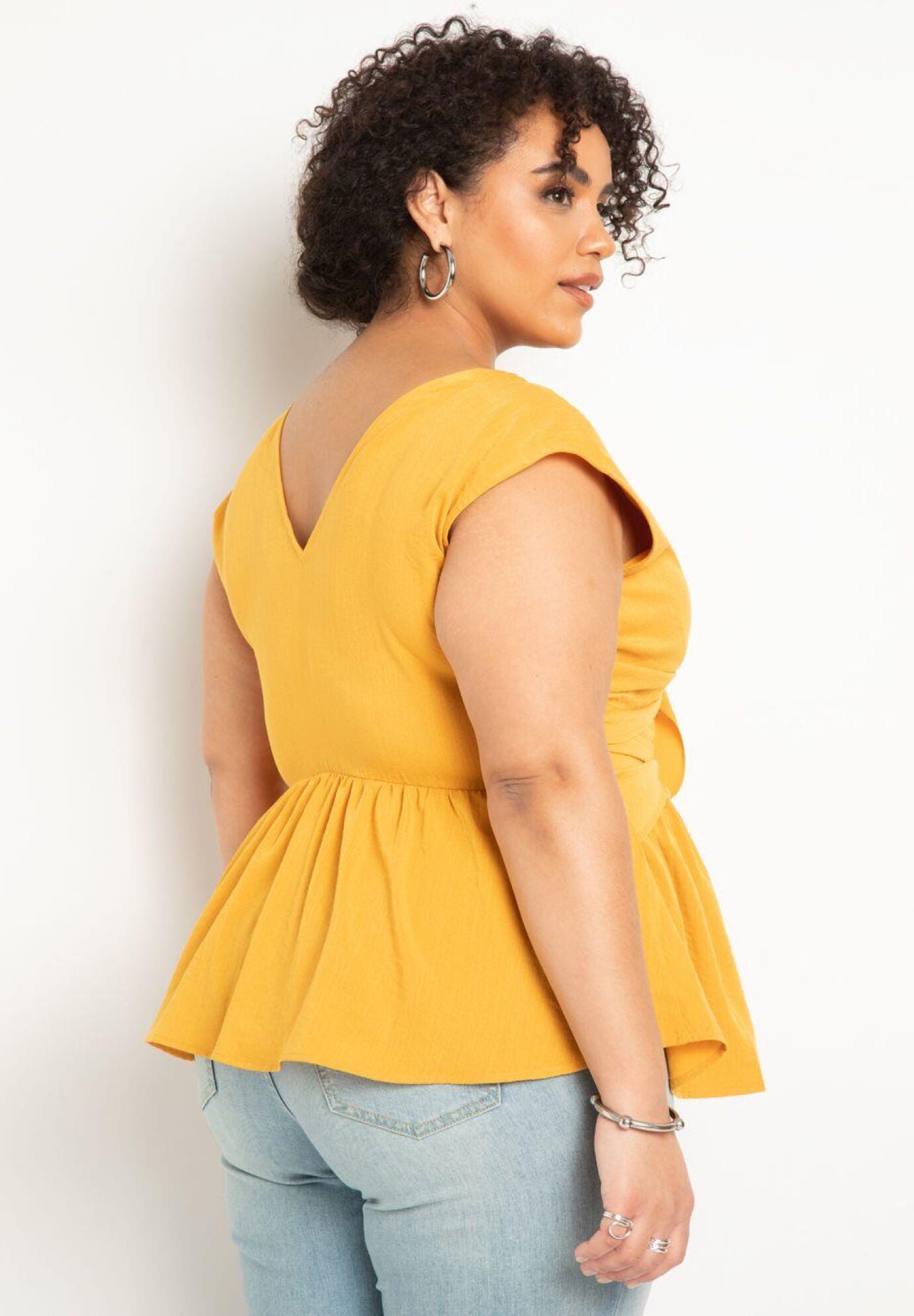 Bow Detail Peplum Blouse | Eloquii