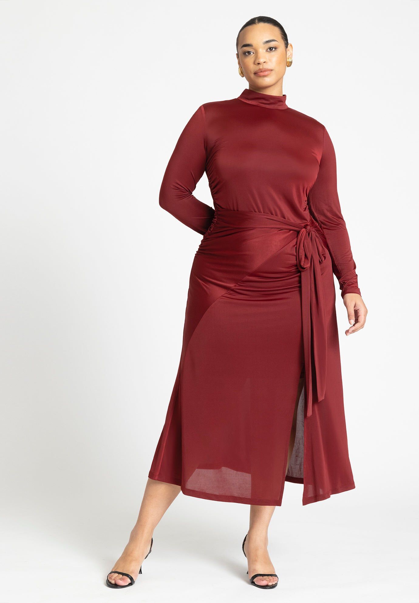 Funnel Neck Midi Dress | Eloquii