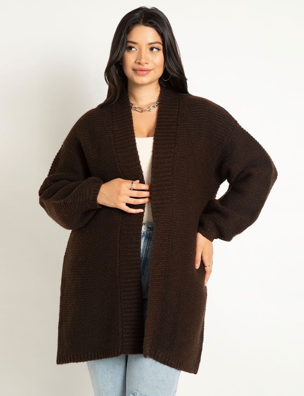 Cozy Drop Shoulder Cardigan | Eloquii
