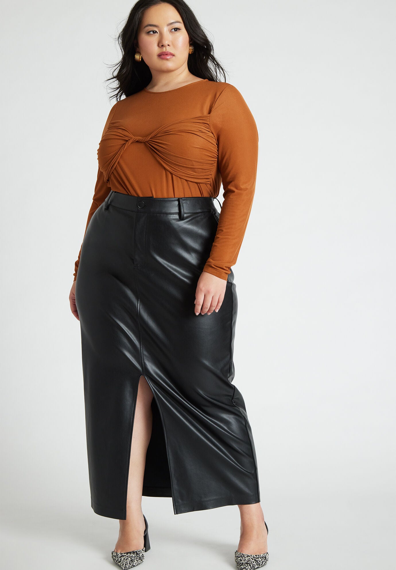 Bust Detail Tissue Knit Top | Eloquii