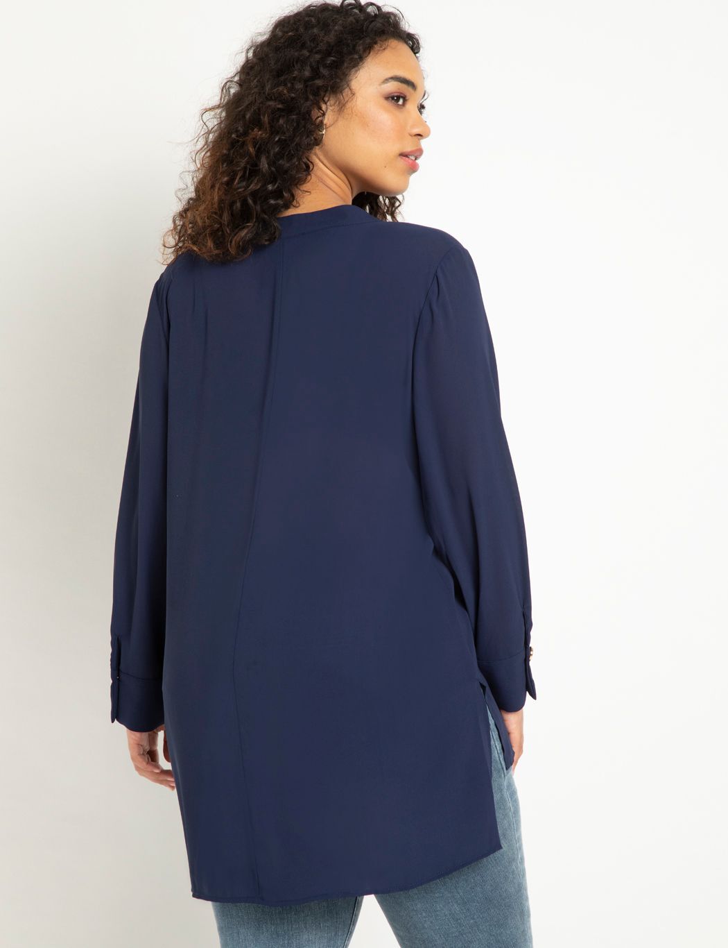 Mandarin Collar Tunic | Eloquii