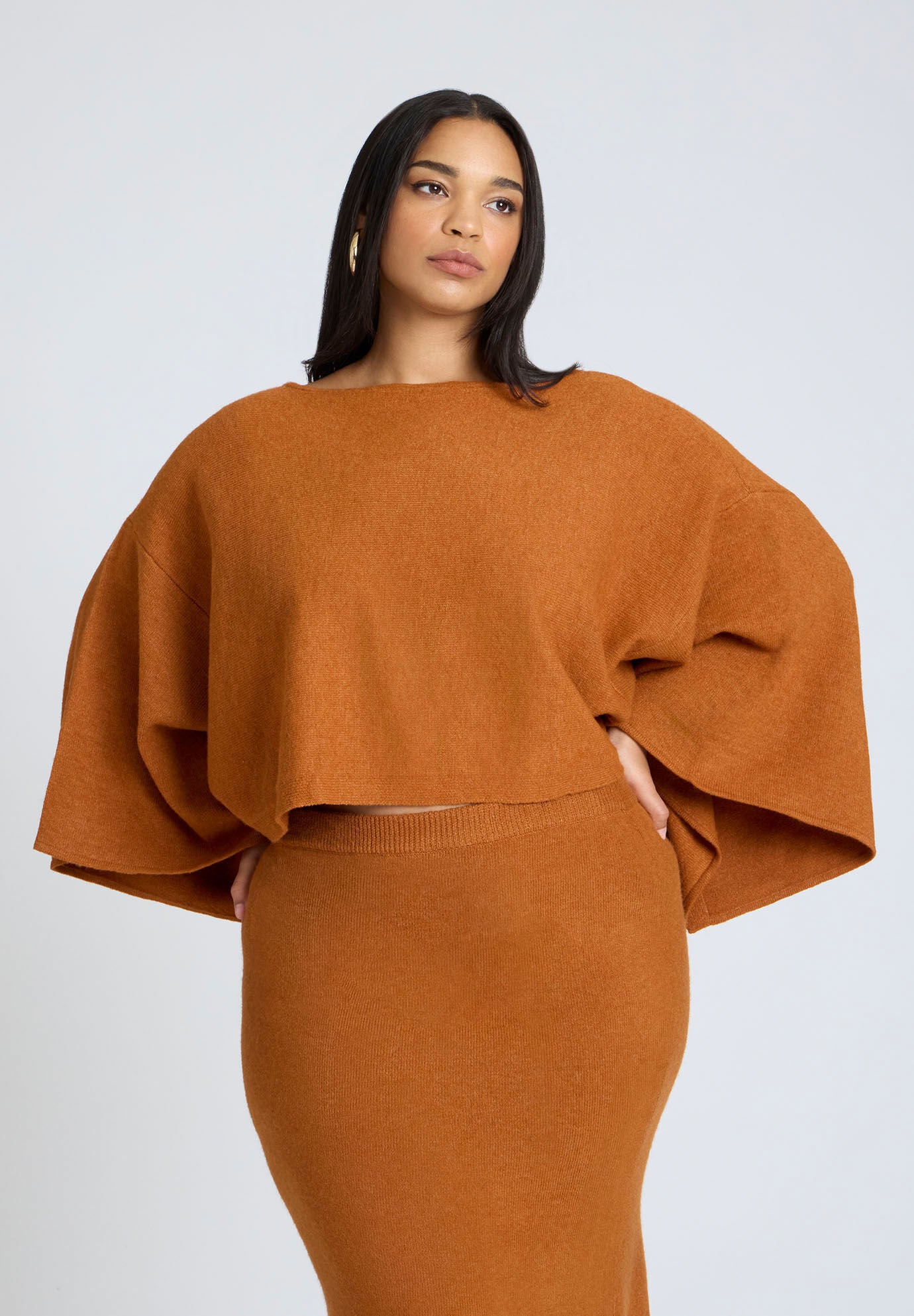 Draped Cropped Sweater | ELOQUII