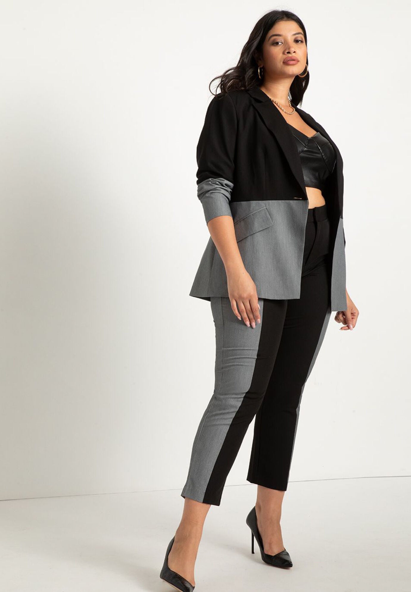Faux Leather Bustier | Eloquii