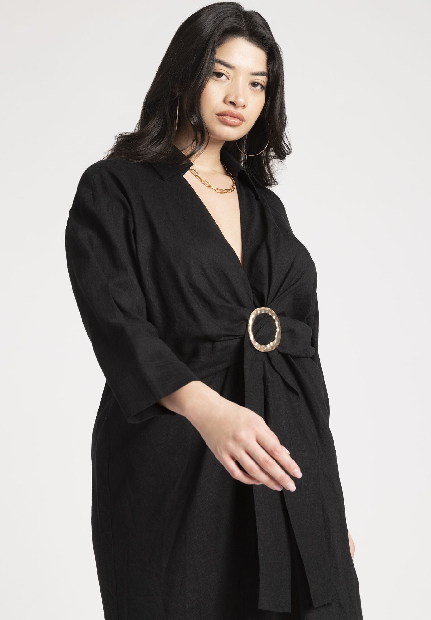 Tie Front Dolman Cover Up Tunic for Swimwear, 4485606 | Eloquii