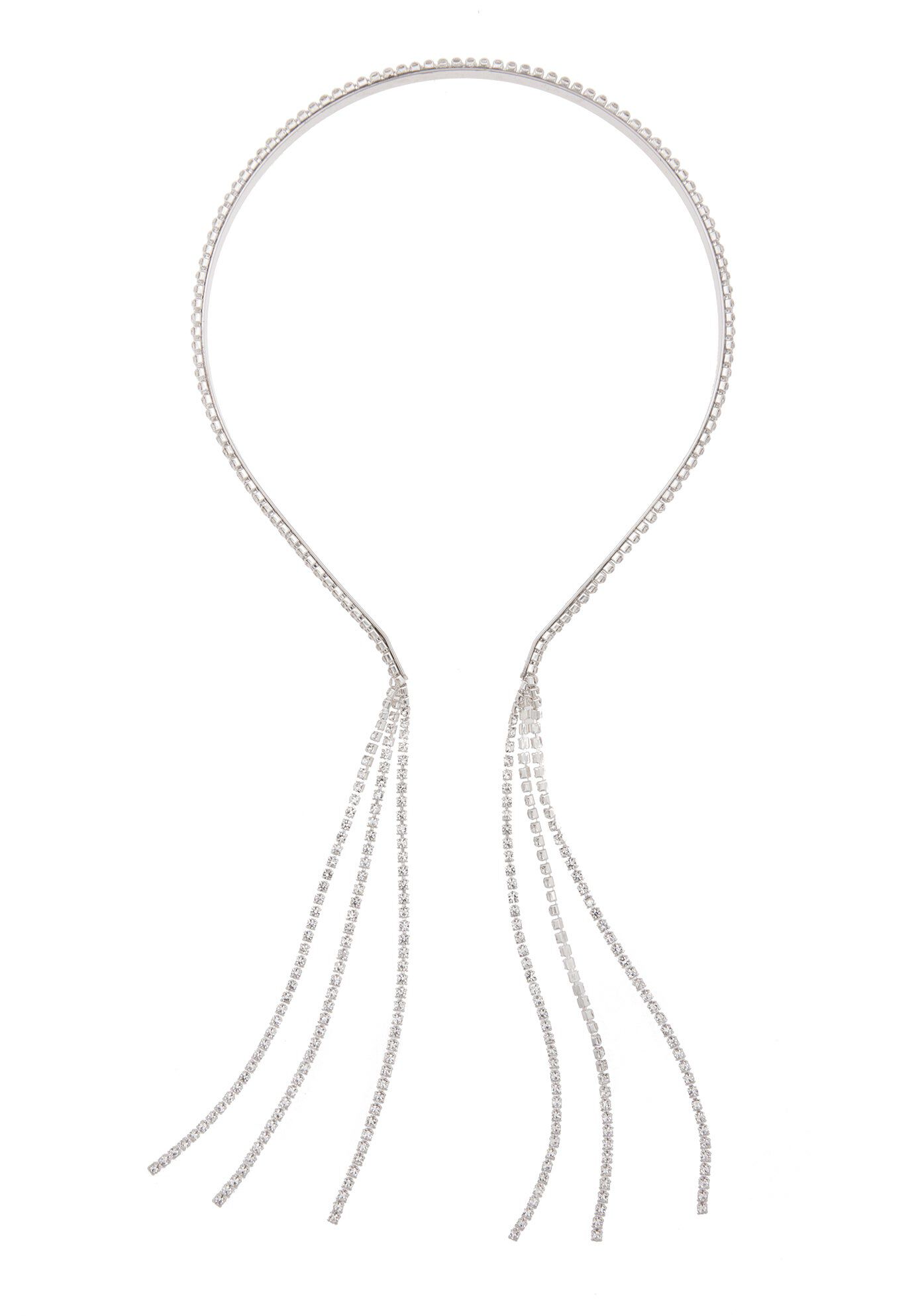 Sparkle Fringe Headband - Elegant Hair Accessory, Silver | ELOQUII