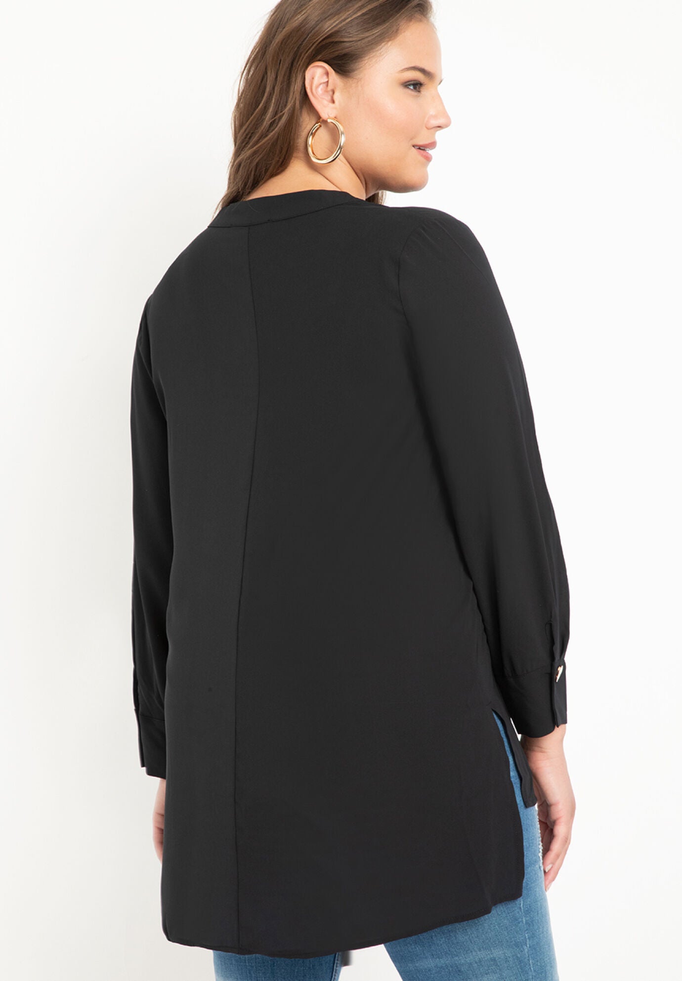Mandarin Collar Tunic | Eloquii