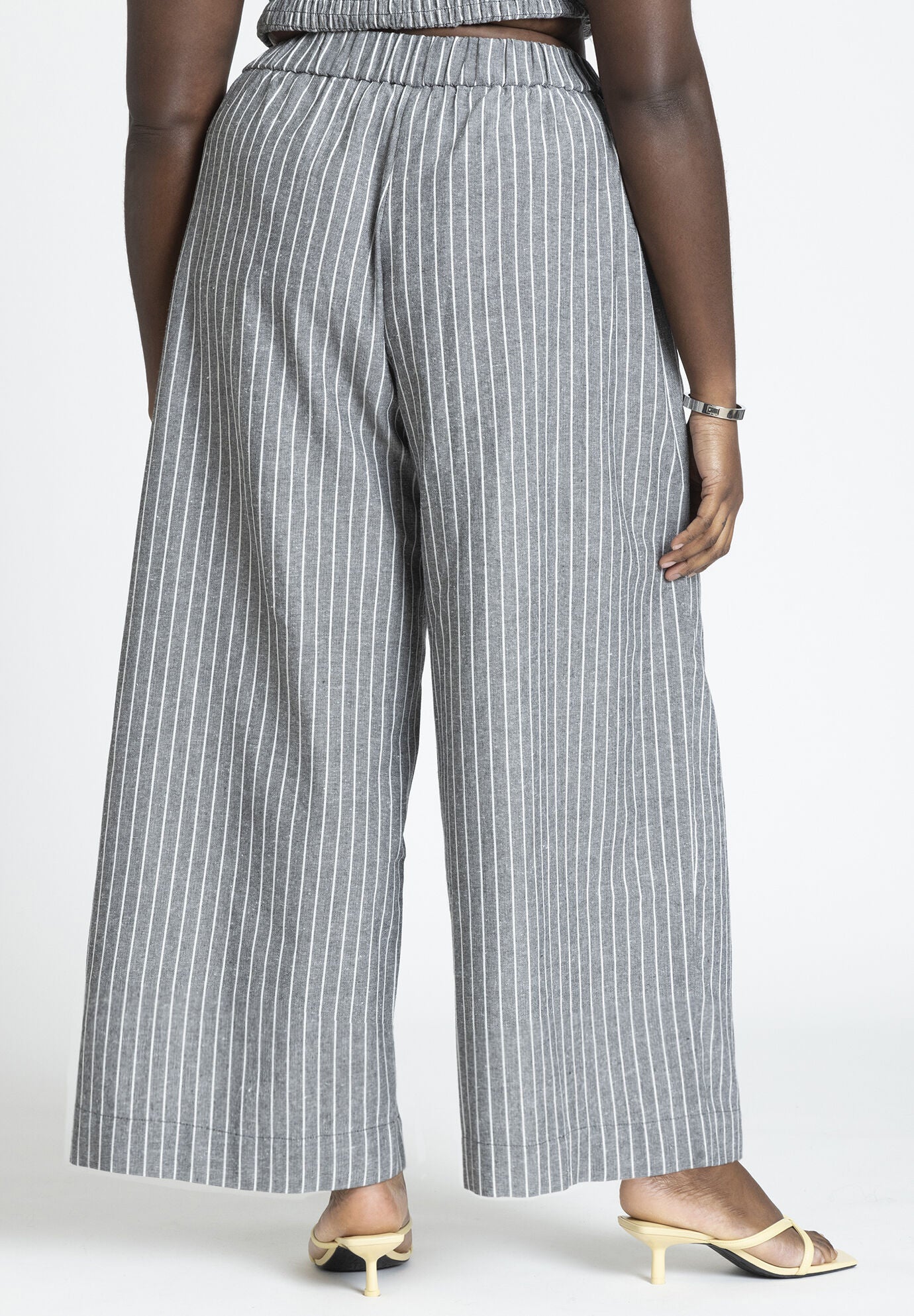 Wide Leg Stripe Pant | Eloquii