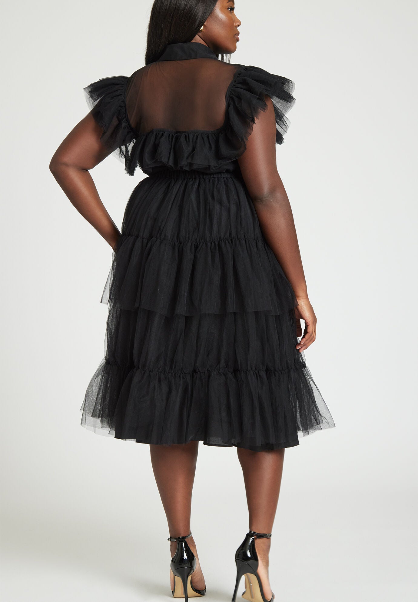 Dramatic Ruffle Midi Dress | Eloquii