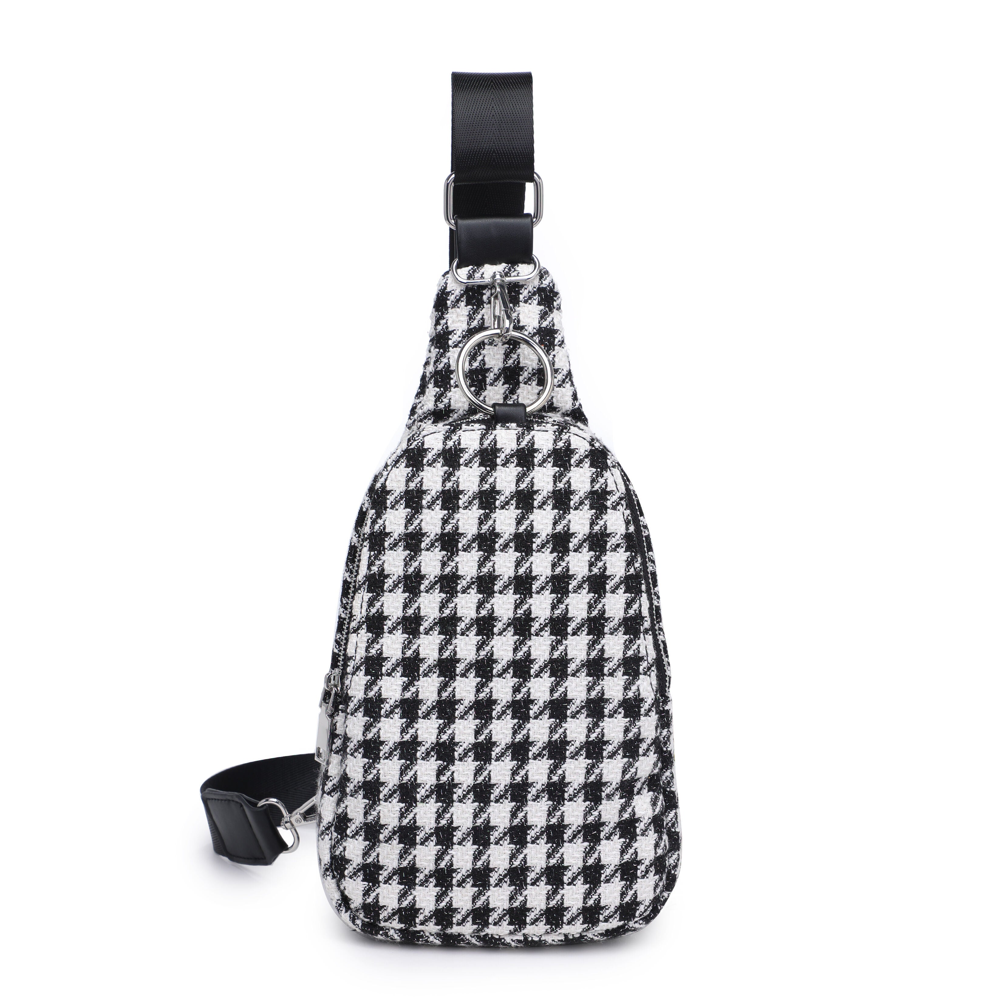 Houndstooth Sling Bag Vegan Leather Accessory, 4484694 | Eloquii