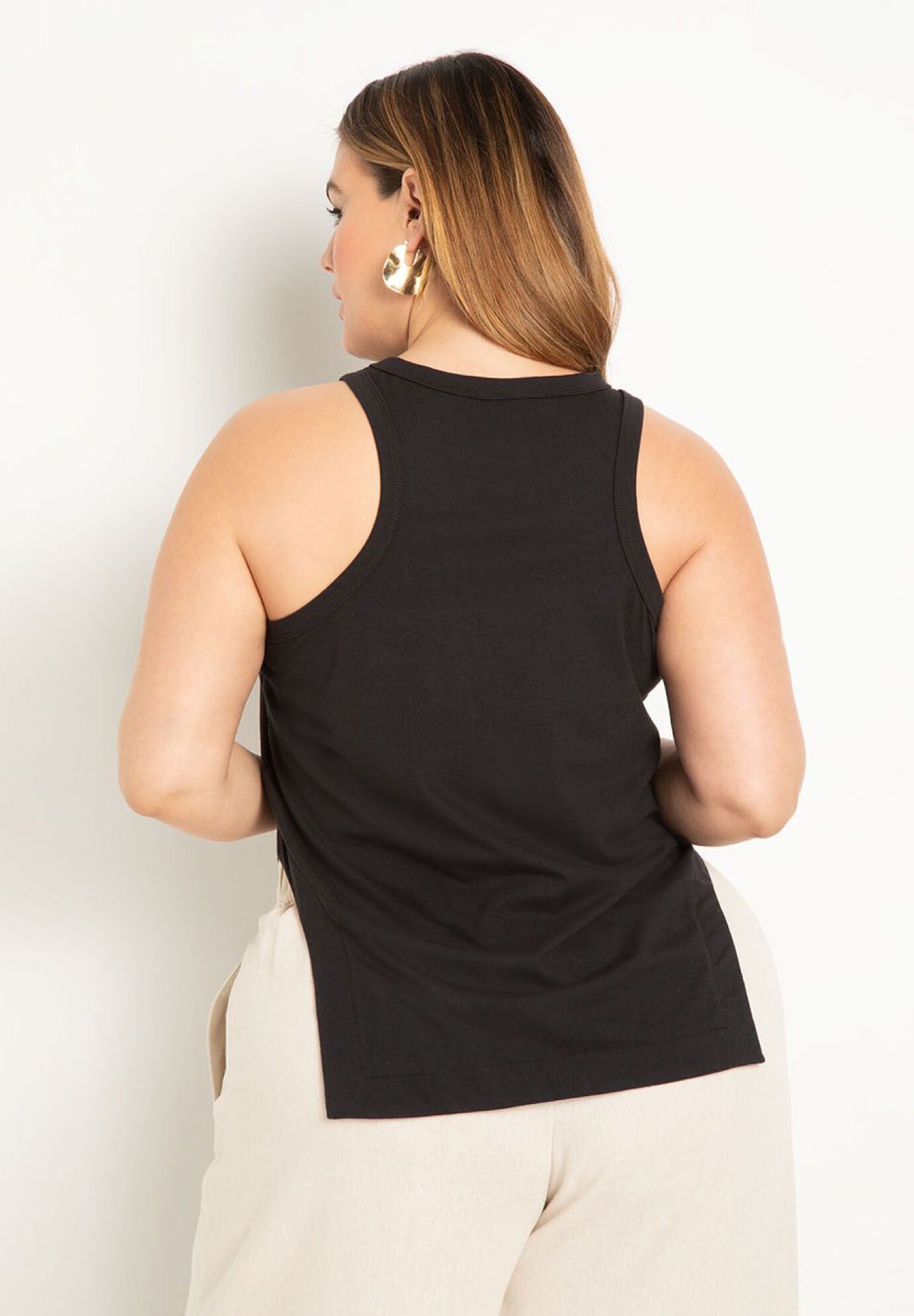 Scooped Hem Tank Top | Eloquii