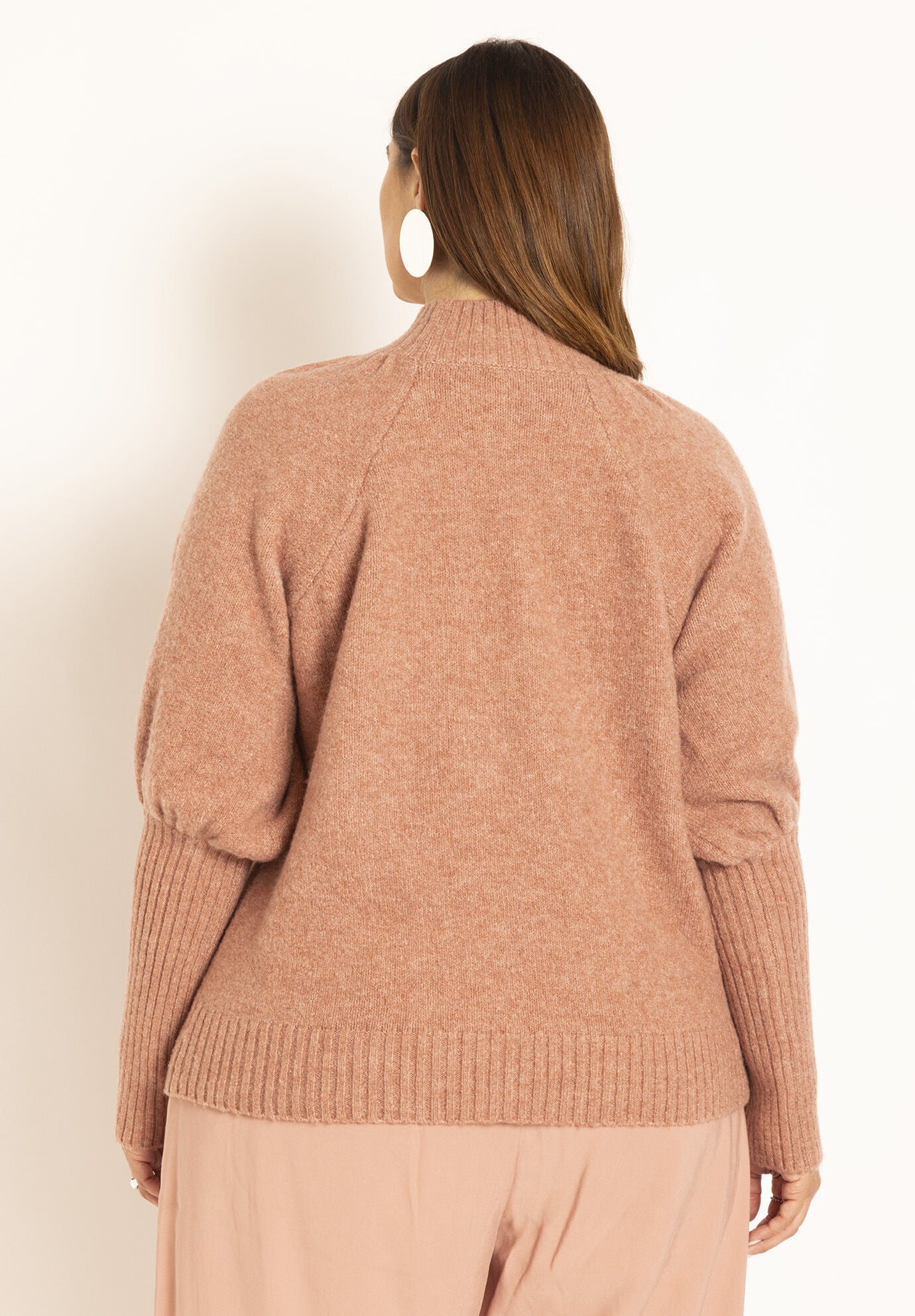 Raglan Puff Sleeve Sweater - Stretch Knit Style, 4473110 | Eloquii