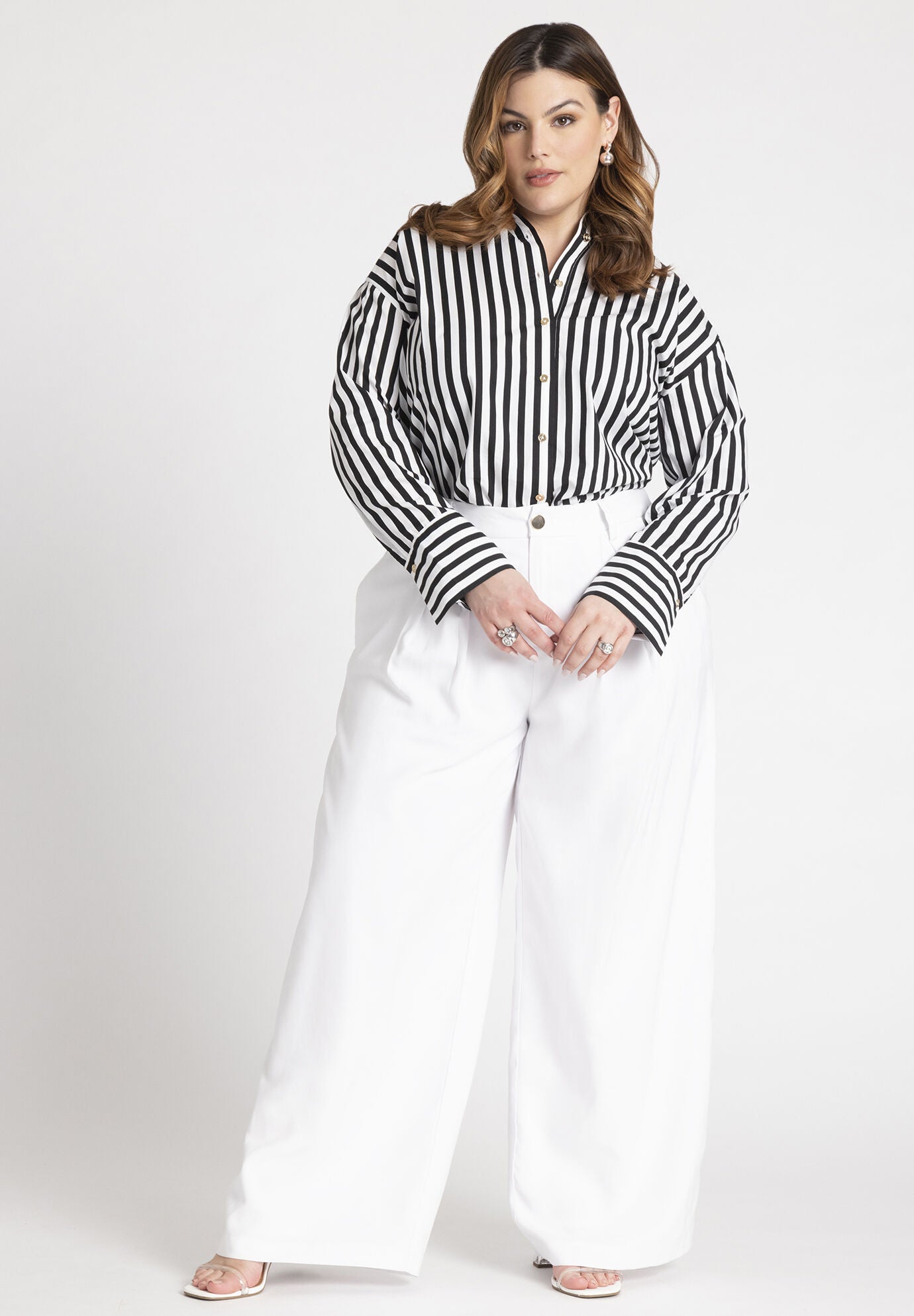 Preppy Striped Button Down | Eloquii