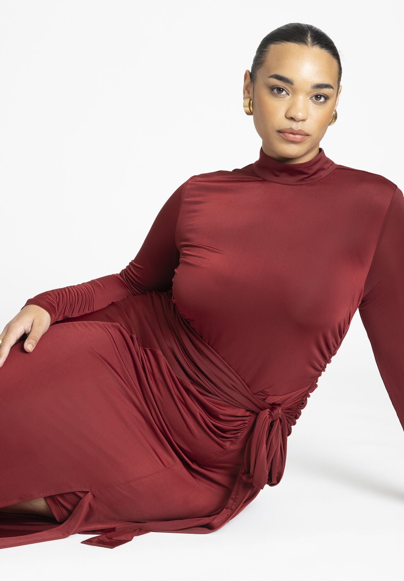 Funnel Neck Midi Dress | Eloquii