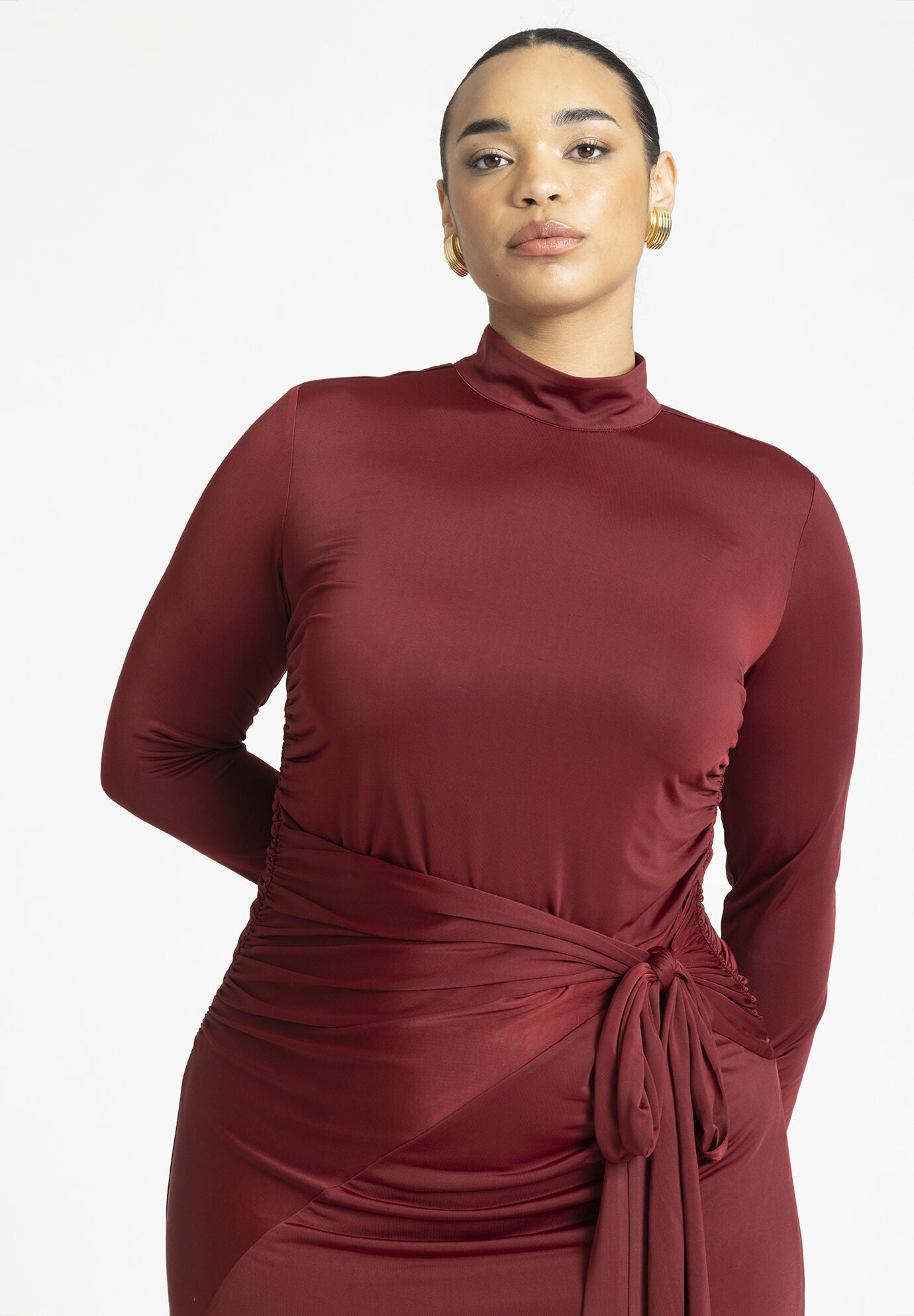 Funnel Neck Midi Dress | Eloquii