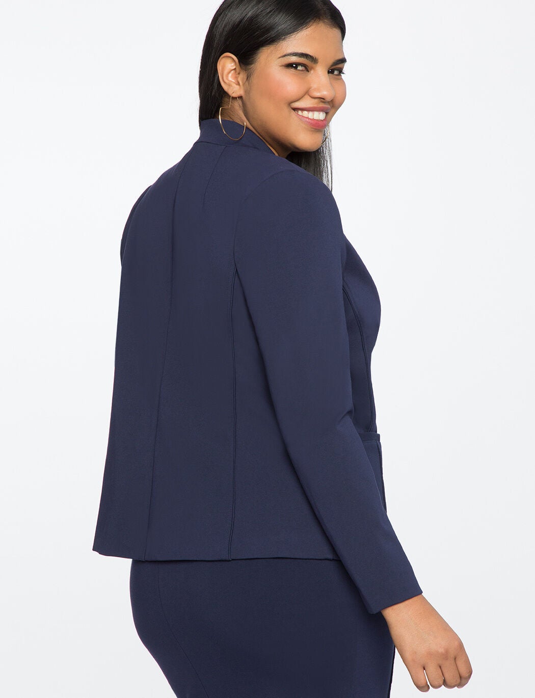 Ultimate Stretch Blazer - Tailored Fit for Work, Maritime Blue | Eloquii