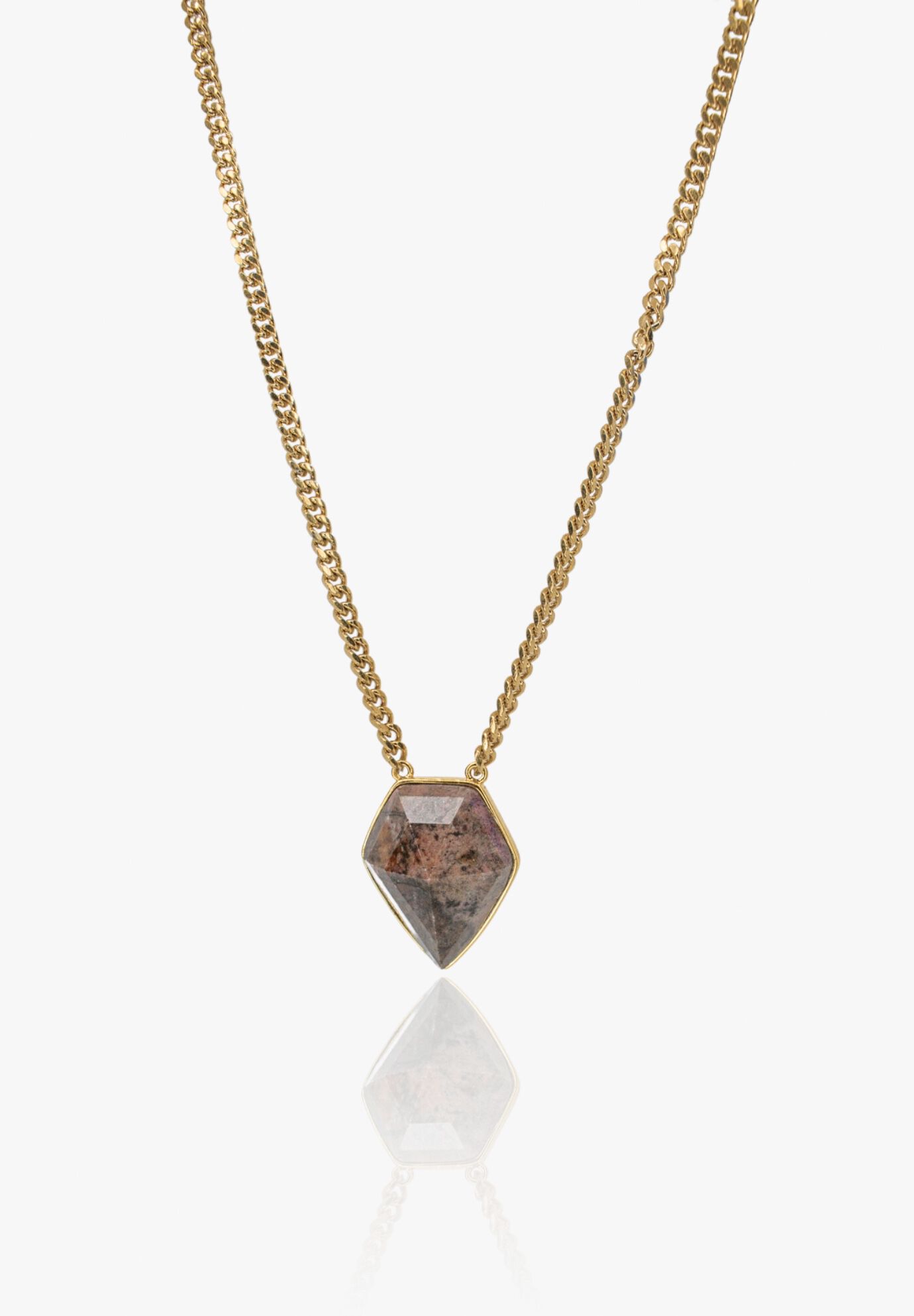 Kelsey Stone Necklace - Gold Pendant 21-Inch, 4504625 | ELOQUII