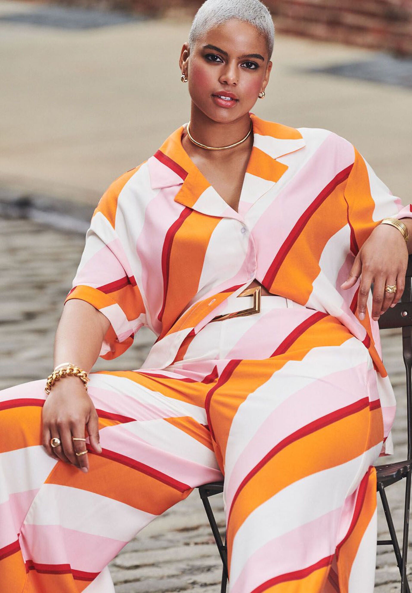 Relaxed Short Sleeve Button Down | Eloquii