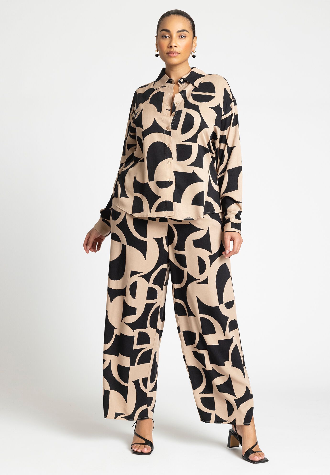 Printed Wide Leg Pant Eloquii