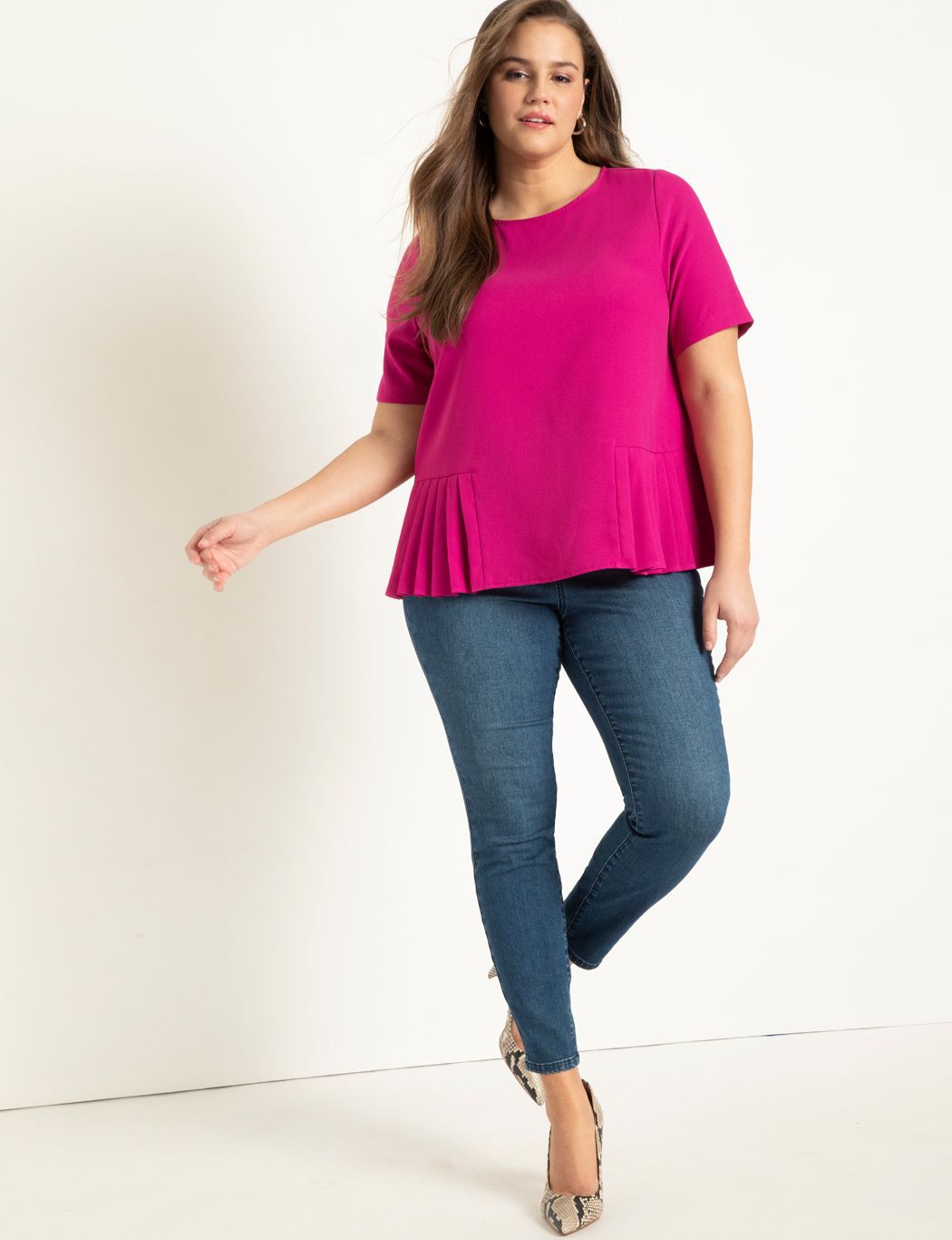 Pleated Hem Top | Eloquii
