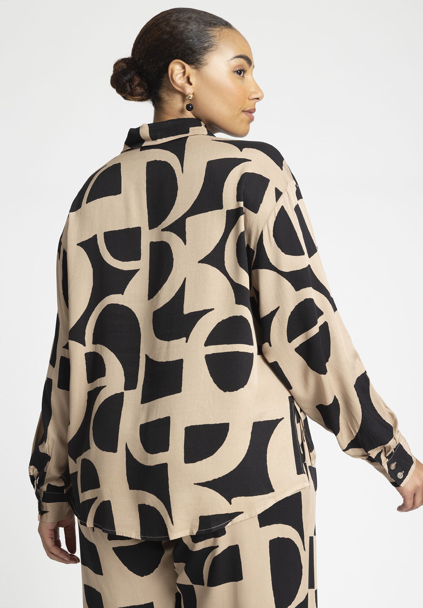 Printed Button Down | Eloquii