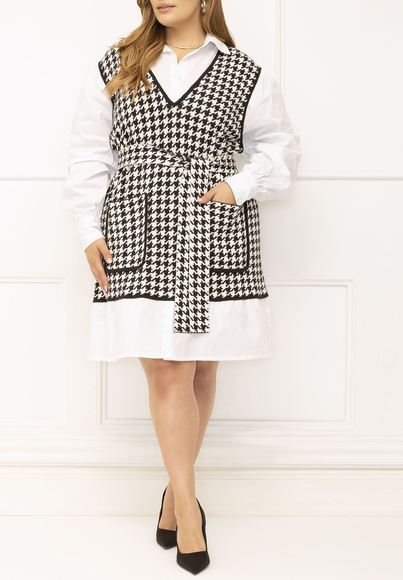 ELOQUII Elements Twofer Shirt And Sweater Dress | Eloquii