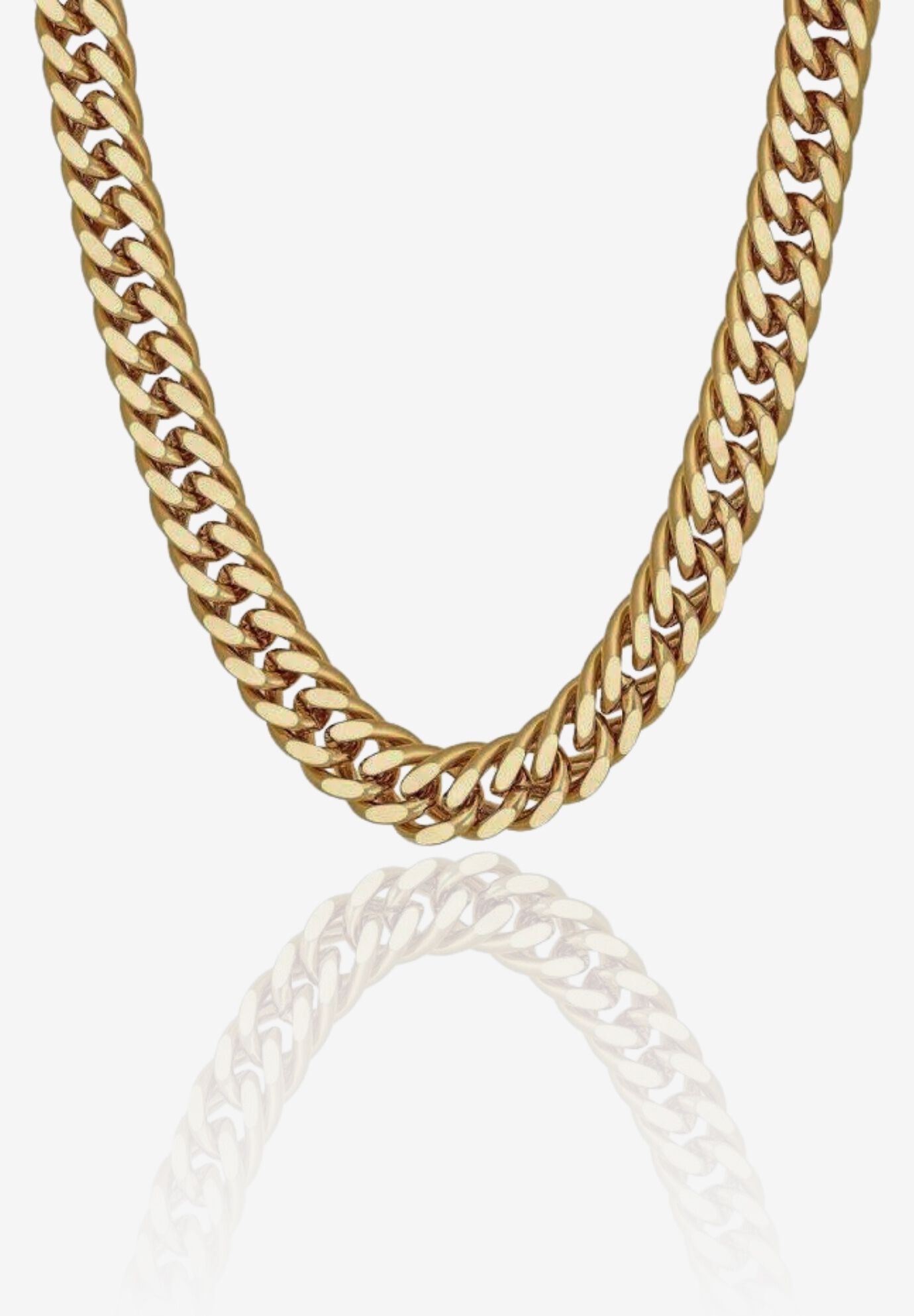 Bold Curb Chain Chase Necklace - 18 inches, Gold | Eloquii