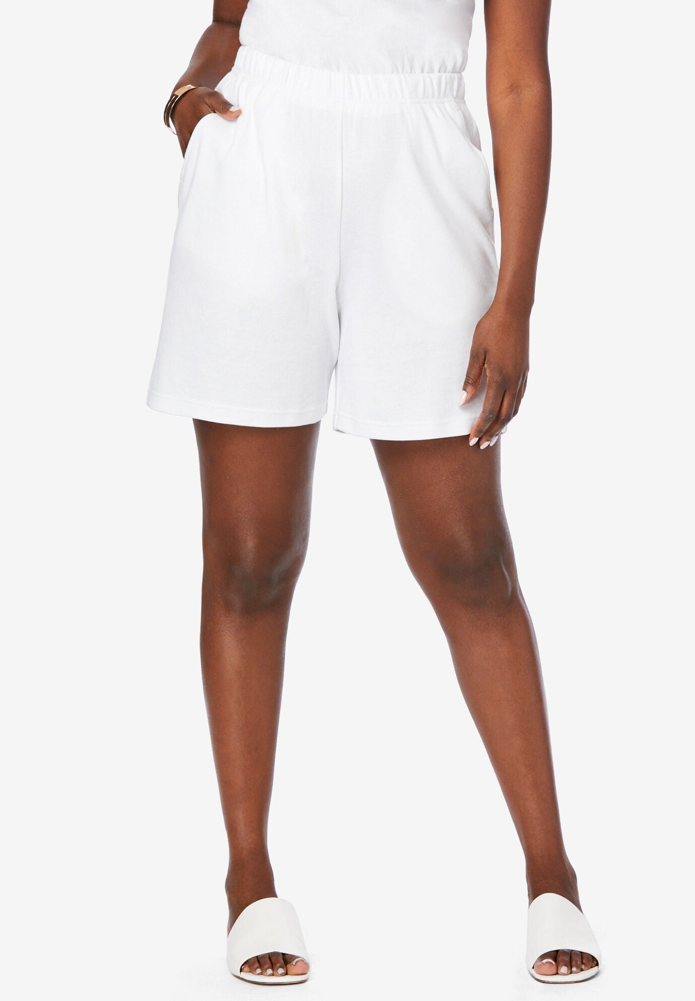 Soft Ease Knit Shorts | Eloquii