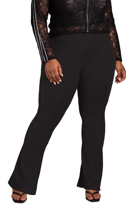 Women's Plus Size High Rise Fitted Flare Pant | Eloquii