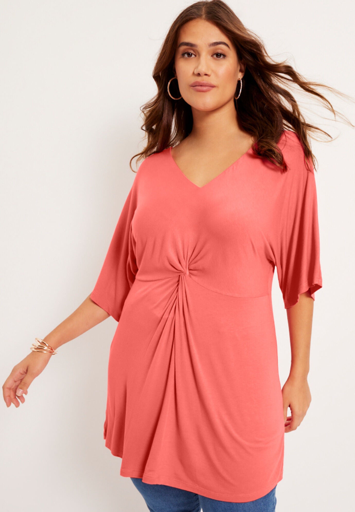 Twist-Front Tunic | ELOQUII