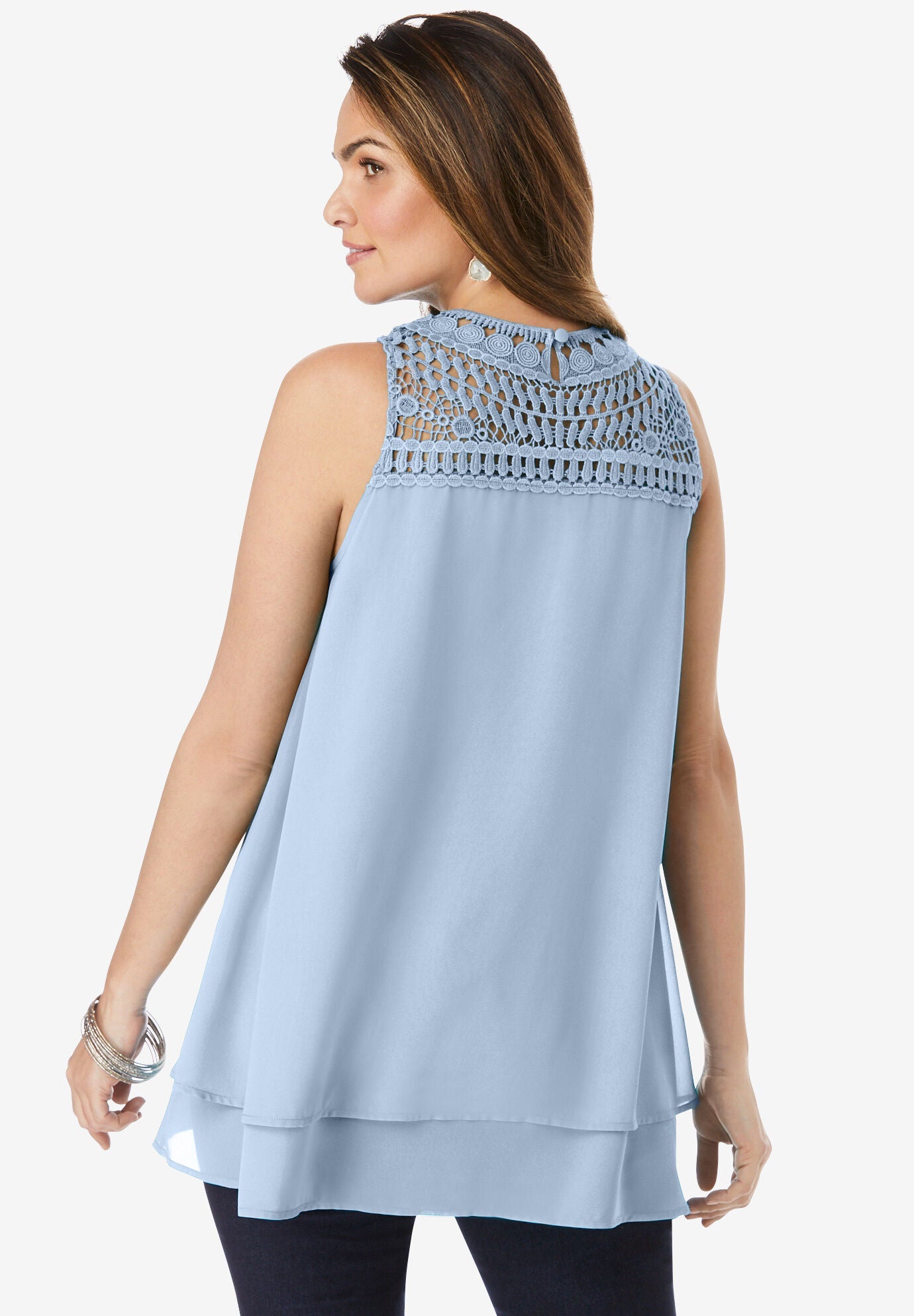 Lace Yoke Top | Eloquii