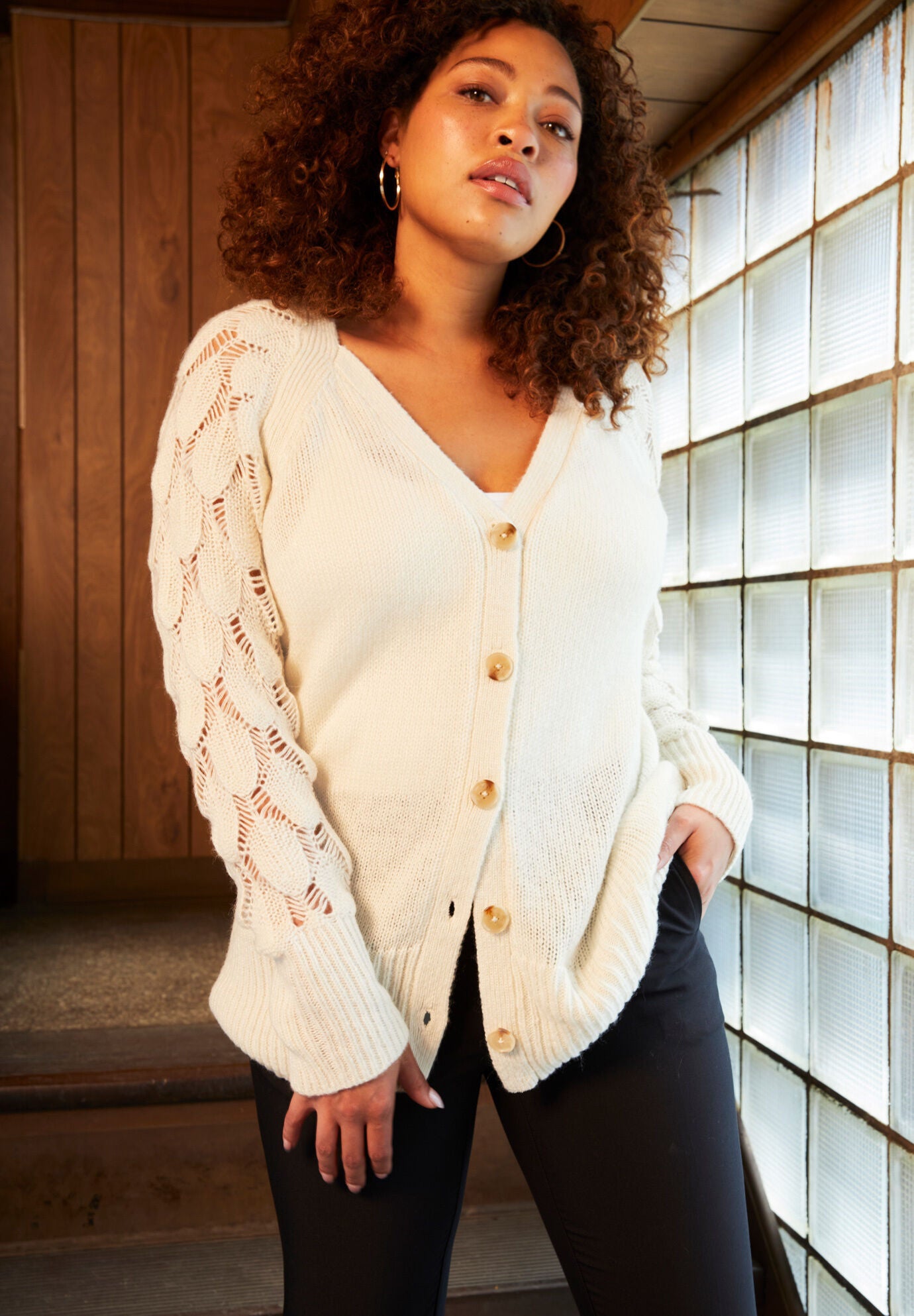 Openwork Cardigan | Eloquii