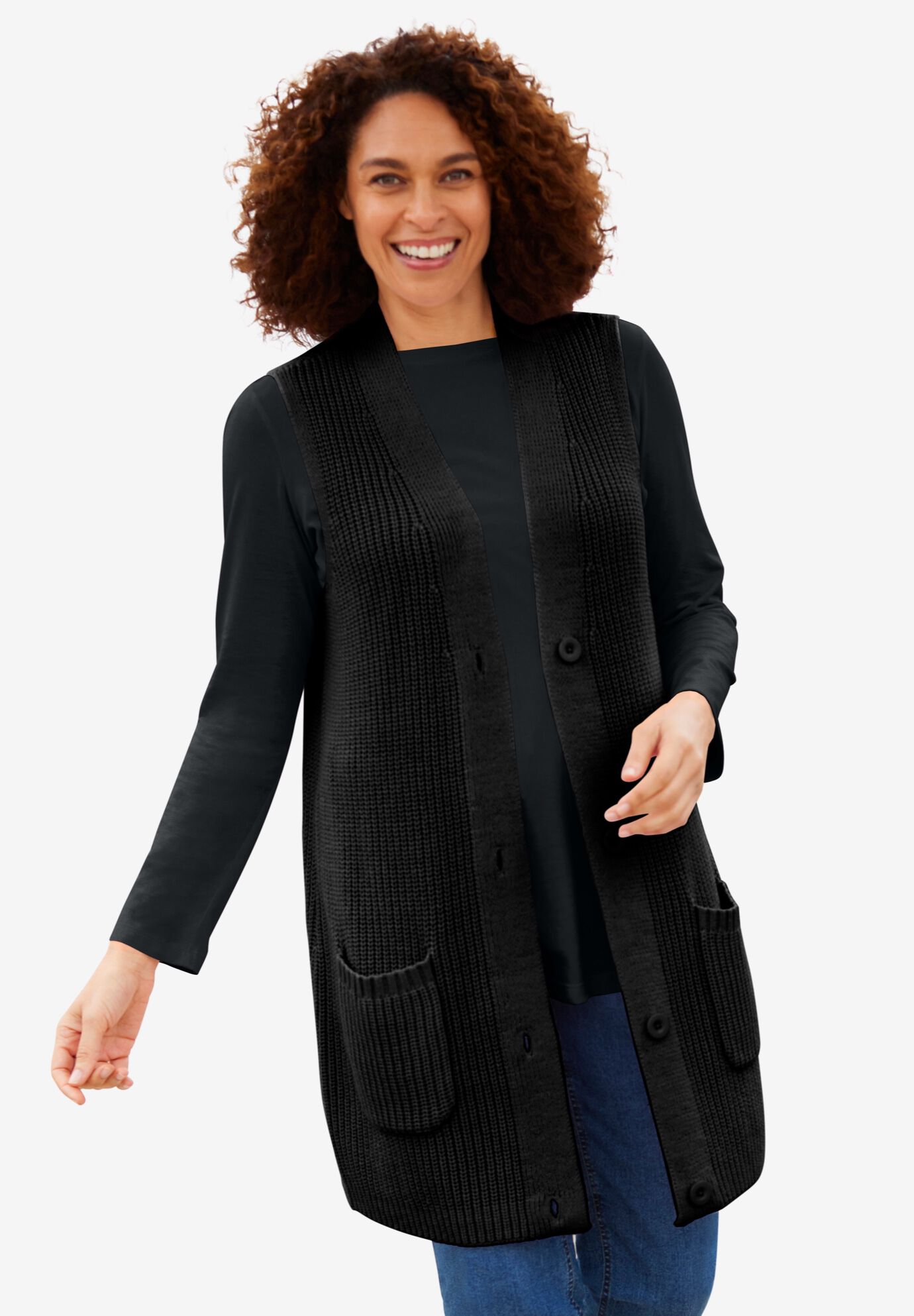 Shaker Knit Vest | Eloquii