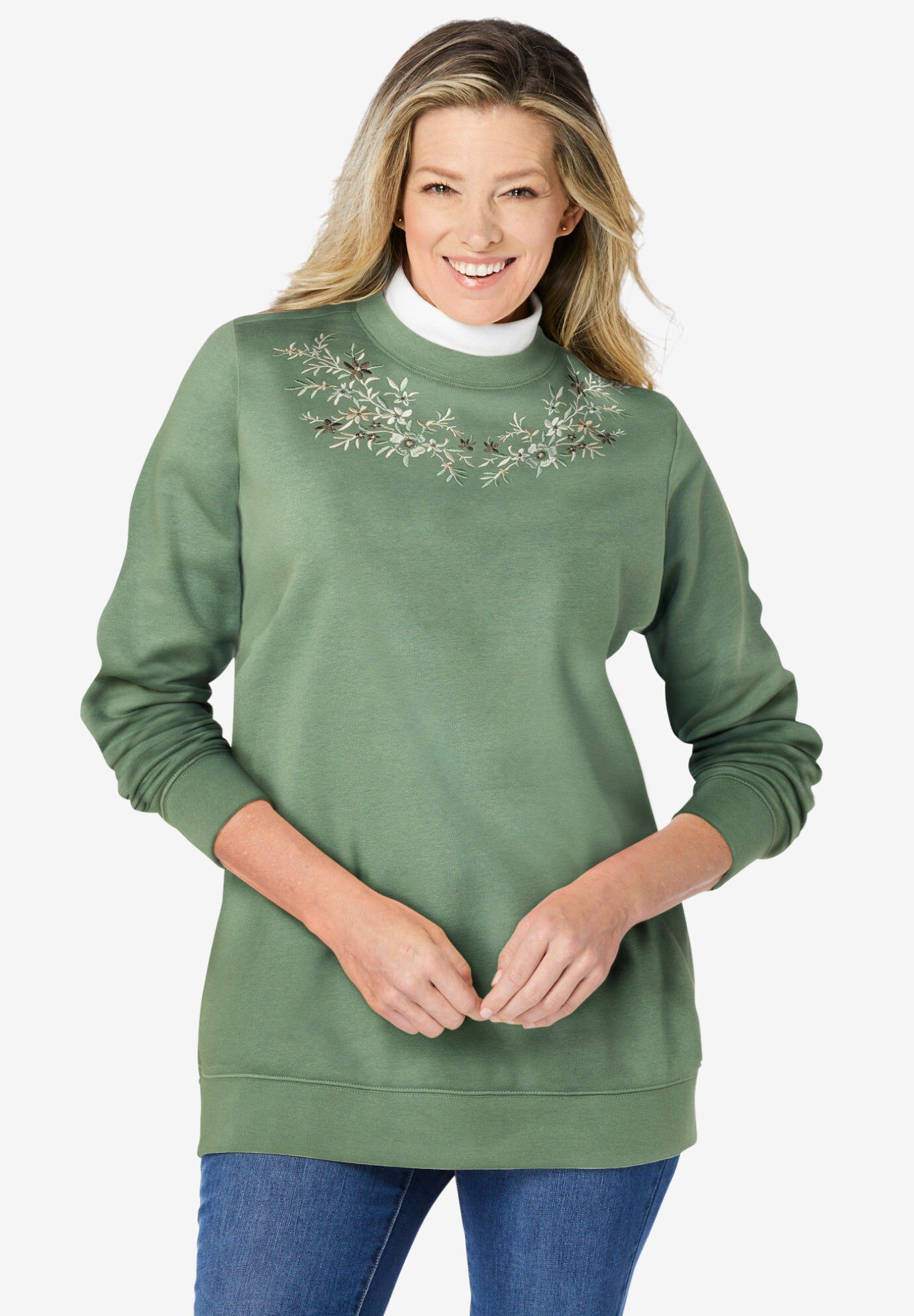 Layered-Look Sweatshirt | Eloquii