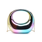 Bess Structured Evening Bag - Chic Acrylic Handbag, Metallic Multi ...