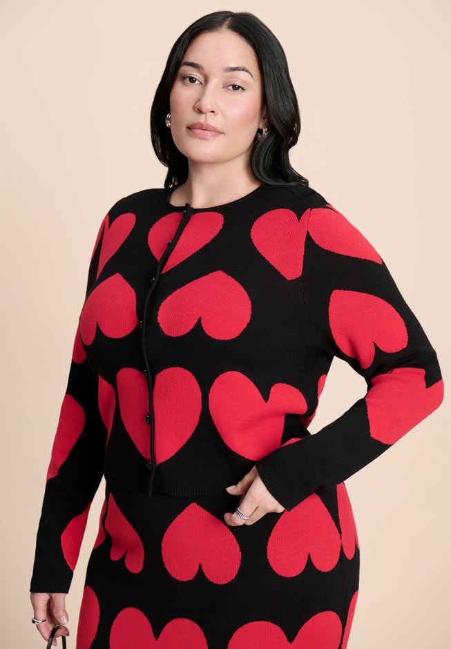 Heart Cropped Cardigan | ELOQUII