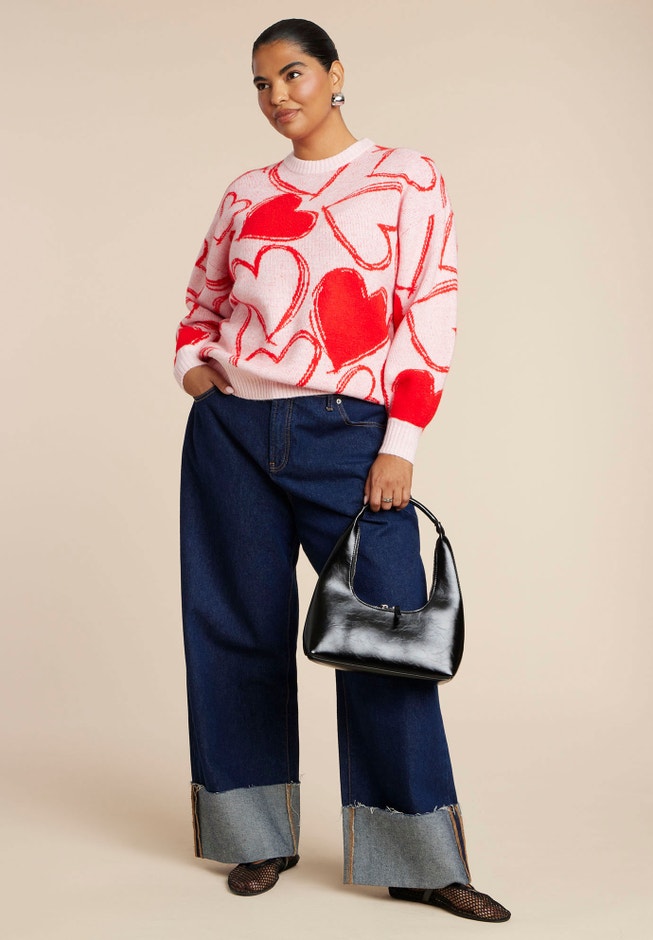 Scattered Heart Sweater | ELOQUII