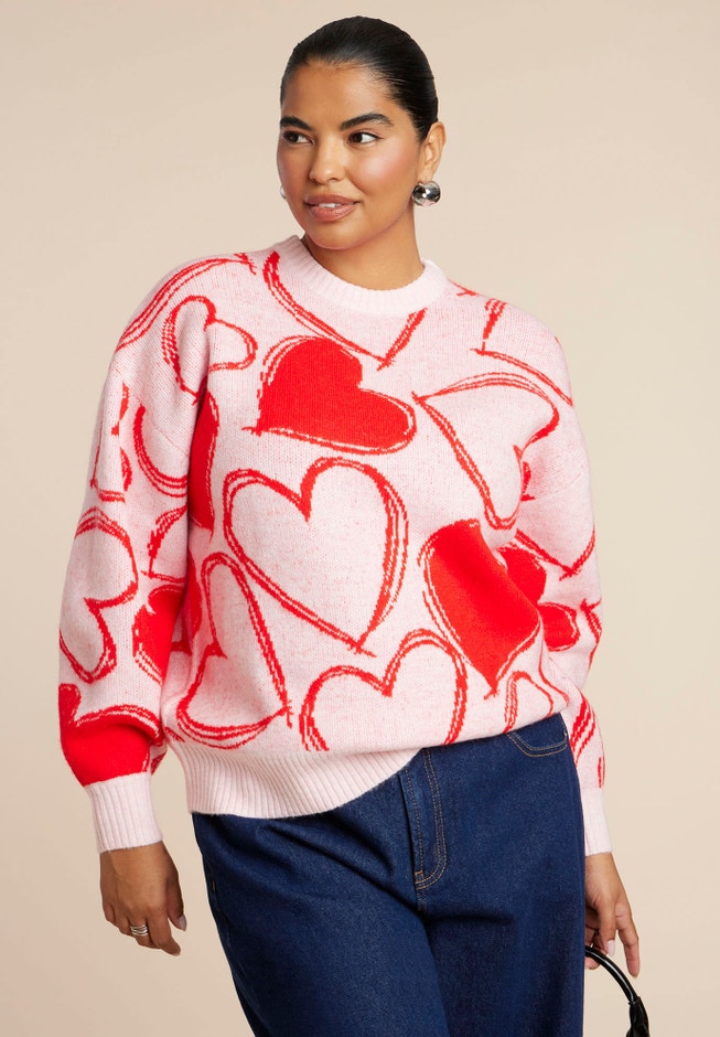 Scattered Heart Sweater | ELOQUII