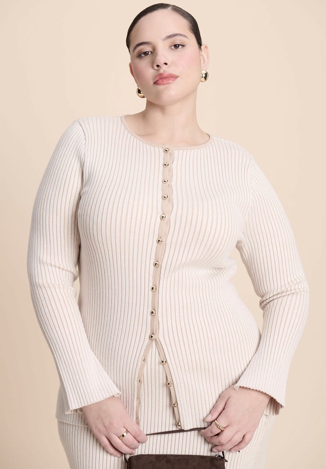 Longline Button Up Cardigan | ELOQUII